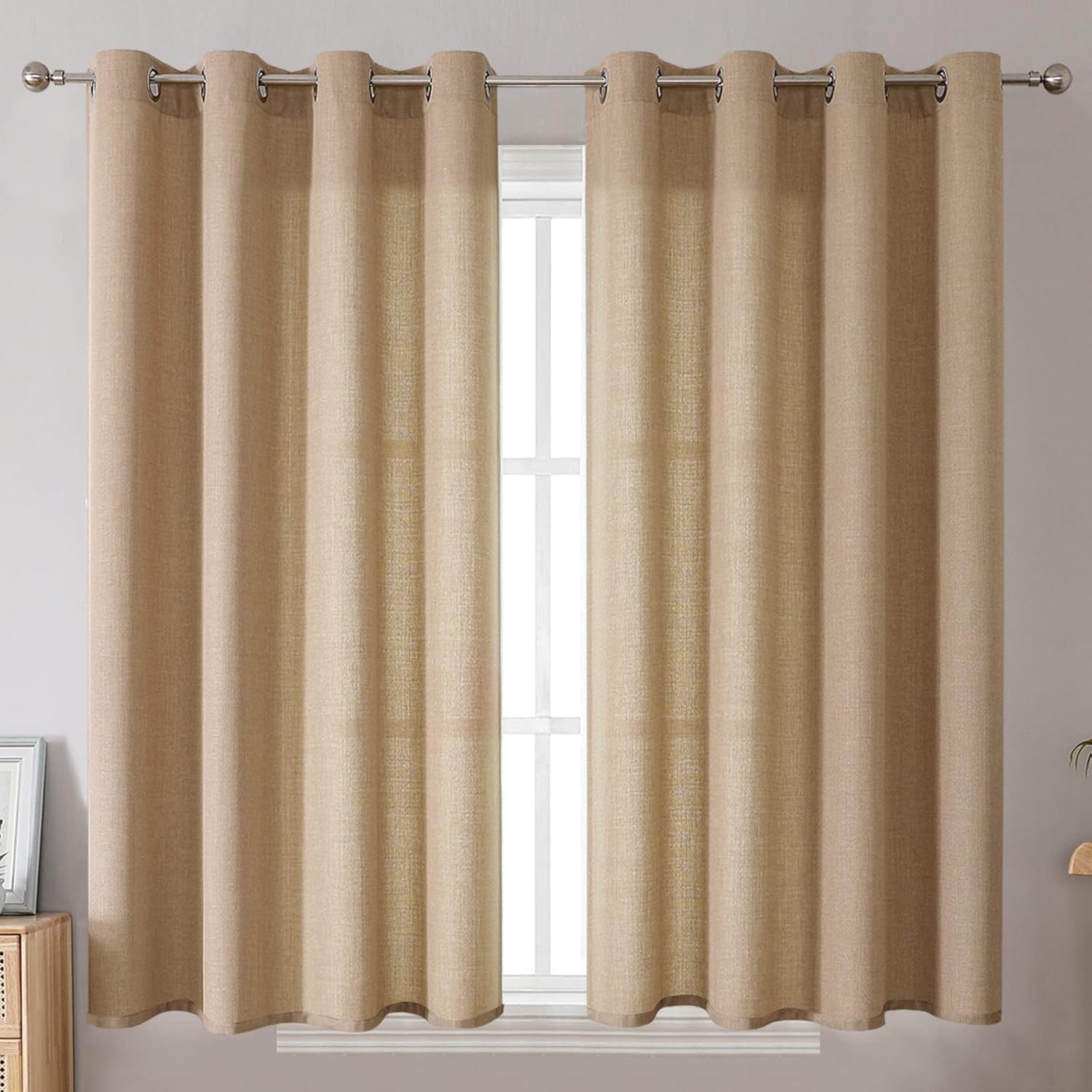 Amazon.com: BGment Curtains 54 Inch Length 2 Panels Set for Bedroom ...