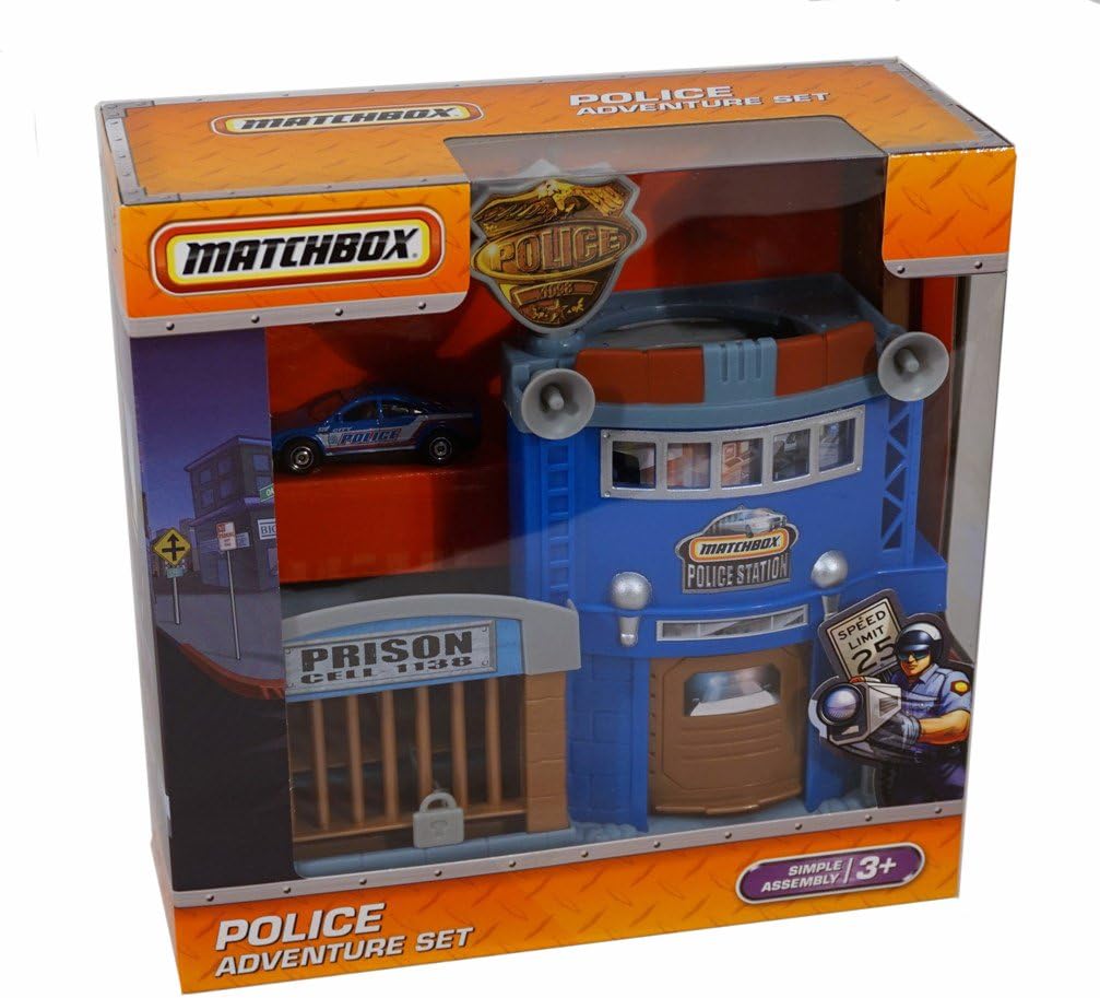 Amazon.com: Matchbox Police Station Adventure Set : Toys & Games