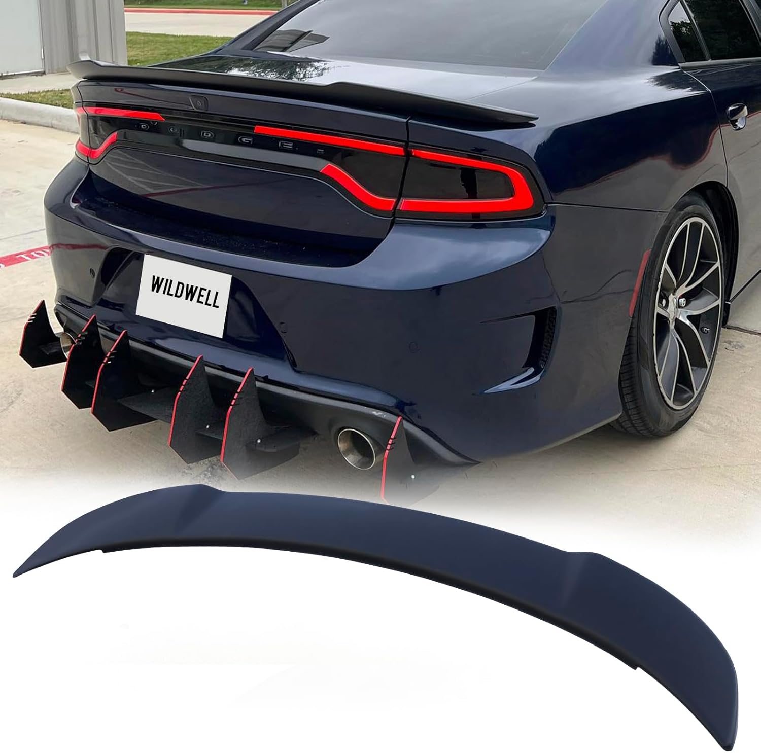 Amazon.com: WildWell Rear Trunk Spoiler for 2015-2024 Dodge Charger ...
