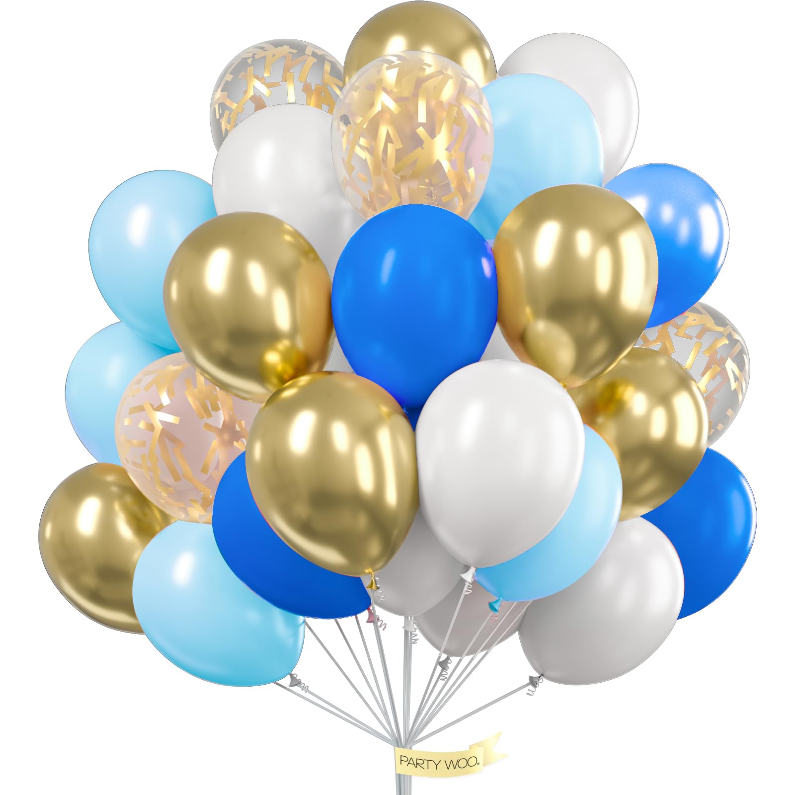 Snapklik.com : Shades Of Blue Balloons, 100 Pcs 12 Inch Pack Of Light ...
