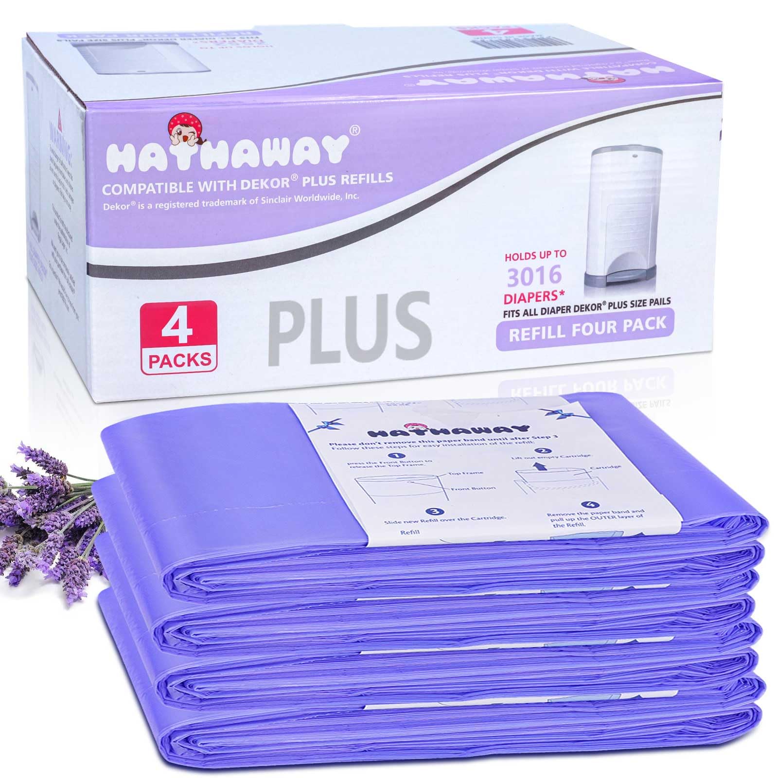 Amazon.com: Diaper Pail Refills Increased12% length Compatible with ...