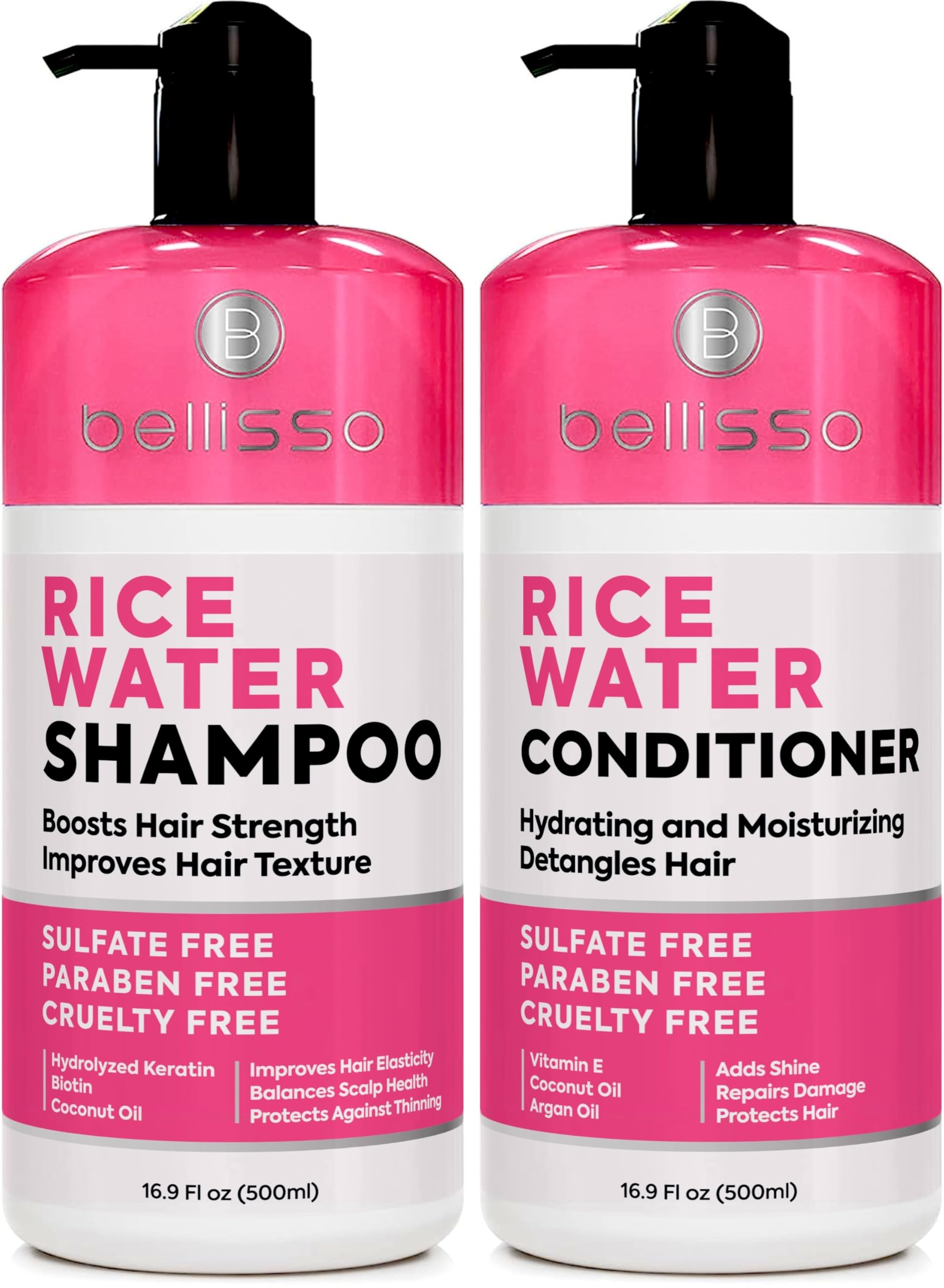 Amazon.com : Rice Water Shampoo and Conditioner Set - Sulfate Free for ...
