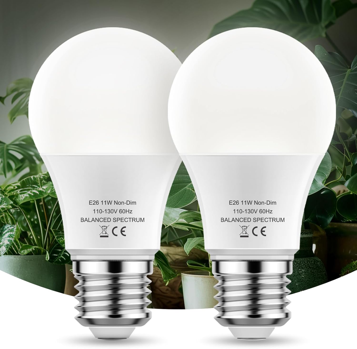 Amazon.com : Grow Light Bulbs 5000K, LED Grow Light Bulb A19, Full ...