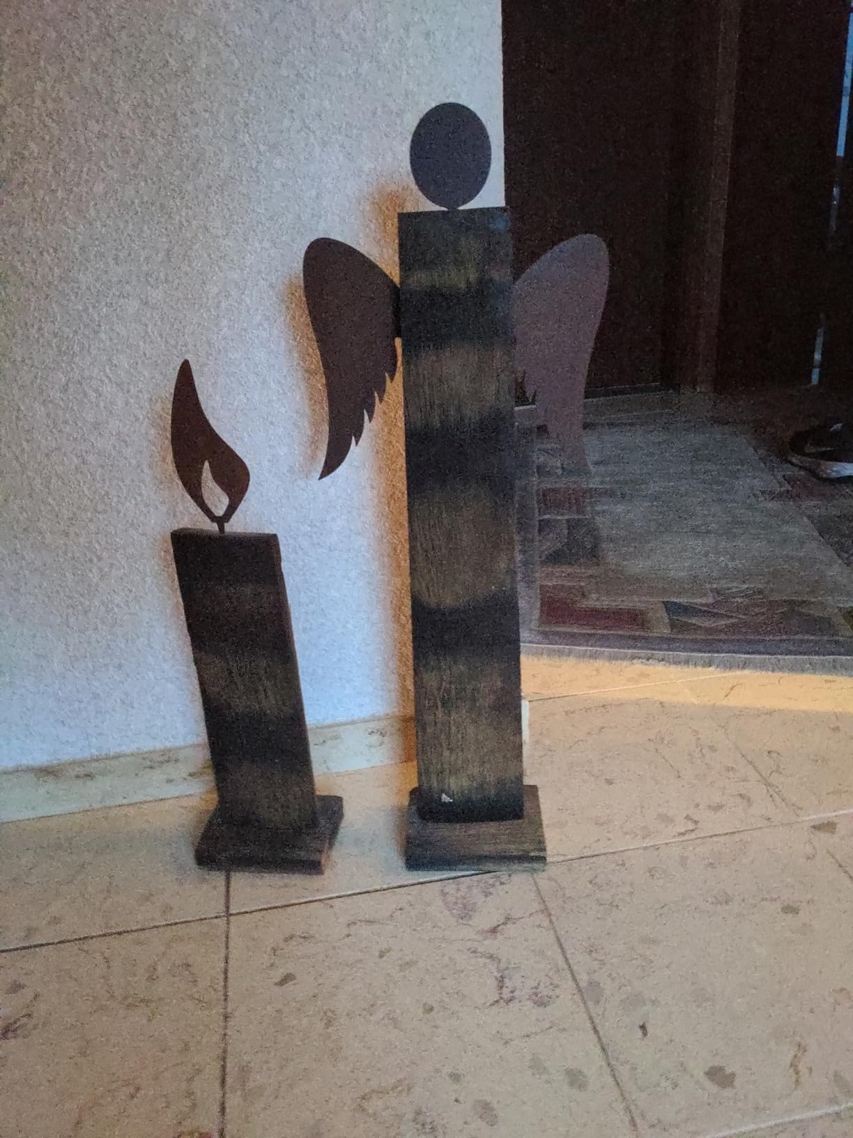 Deko Kind - Rostiges Engel 3er Set - Wetterbeständig - Edelrost - Rost ...