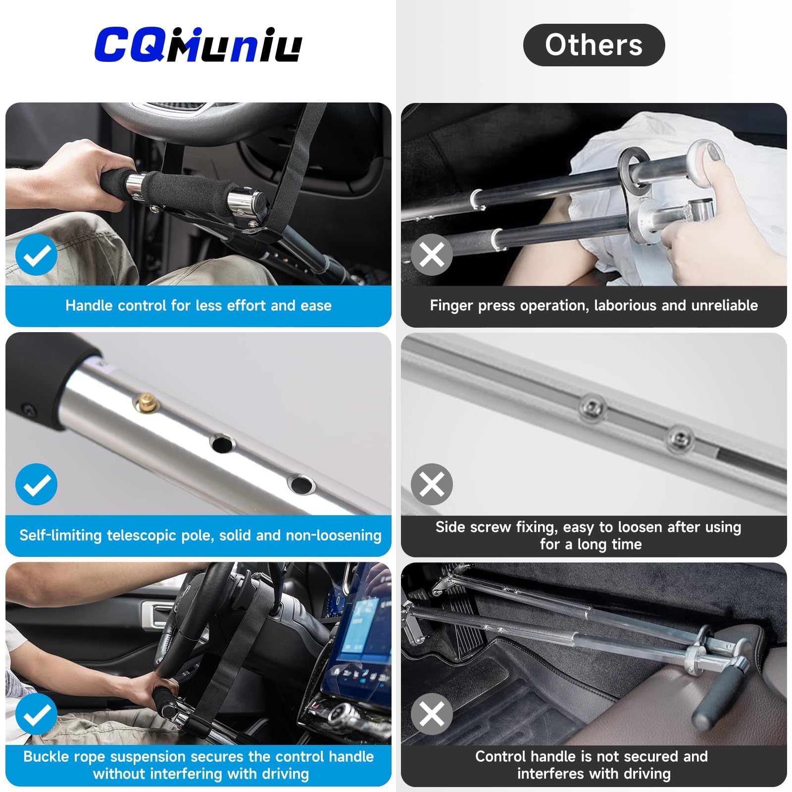 Snapklik.com : CQmuniu Portable Car Hand Controls Device,Handicap ...