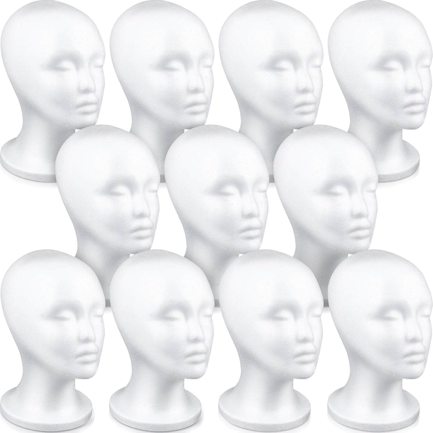 Amazon.com: Thyle 10 Pcs Foam Wig Head Bulk Wig Display Mannequin Head ...