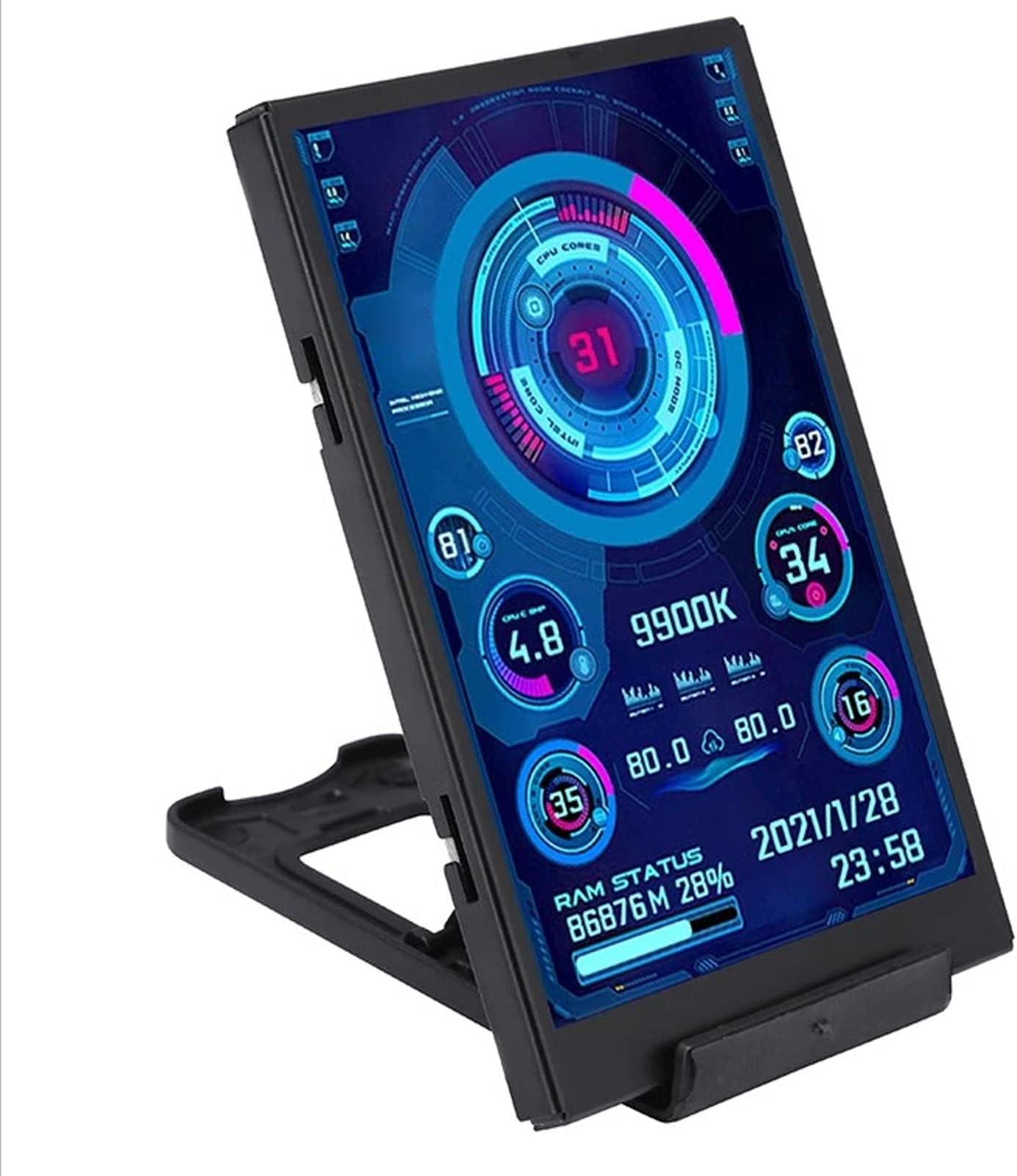 Amazon.com: Walfront Mini Monitor Display Computer Monitor Screen IPS ...