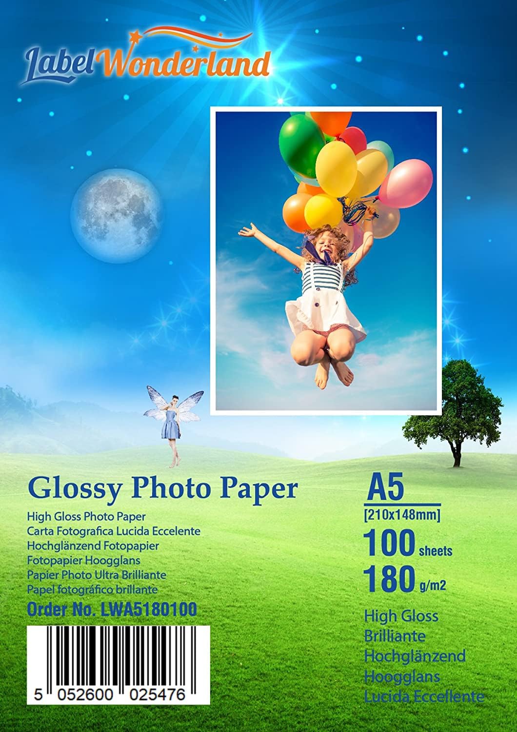 100 Sheets 180 GSM Best A5 Glossy Photo Paper, A5 Photograph Paper (210 ...