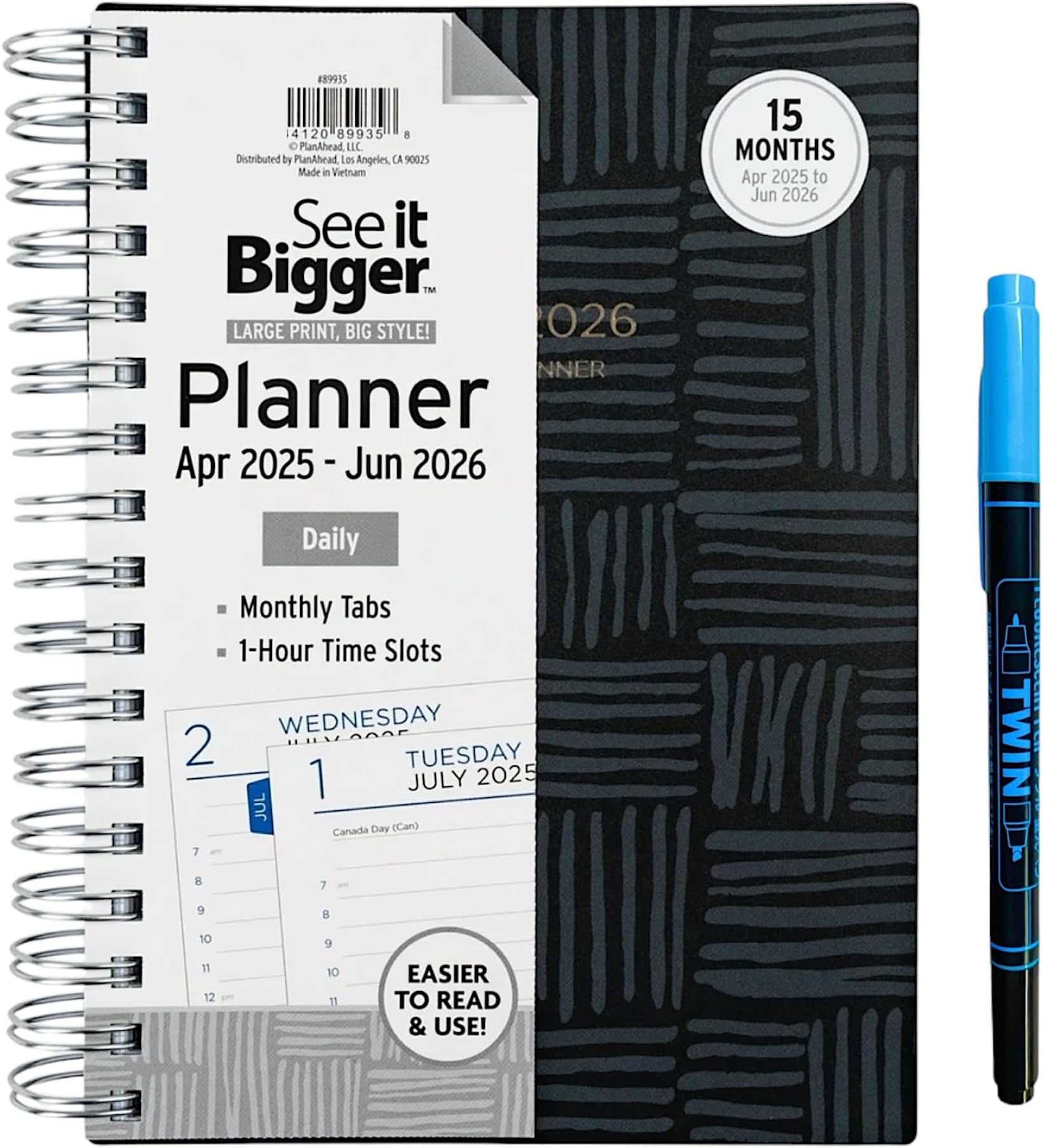 Amazon.com : PlanAhead SEE IT BIGGER Monthly/Weekly Large Deluxe ...