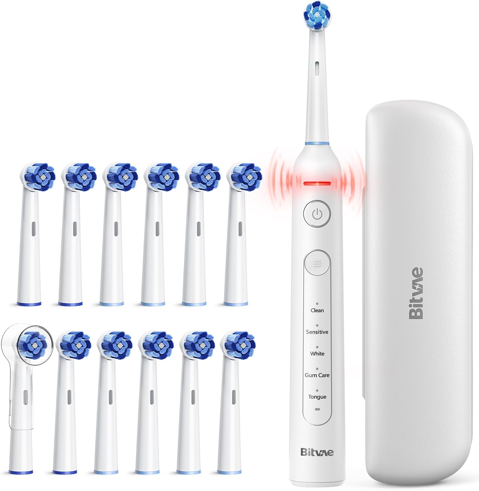 Amazon.com: Bitvae R2 Rotating Electric Toothbrush with 13 Brush Heads ...