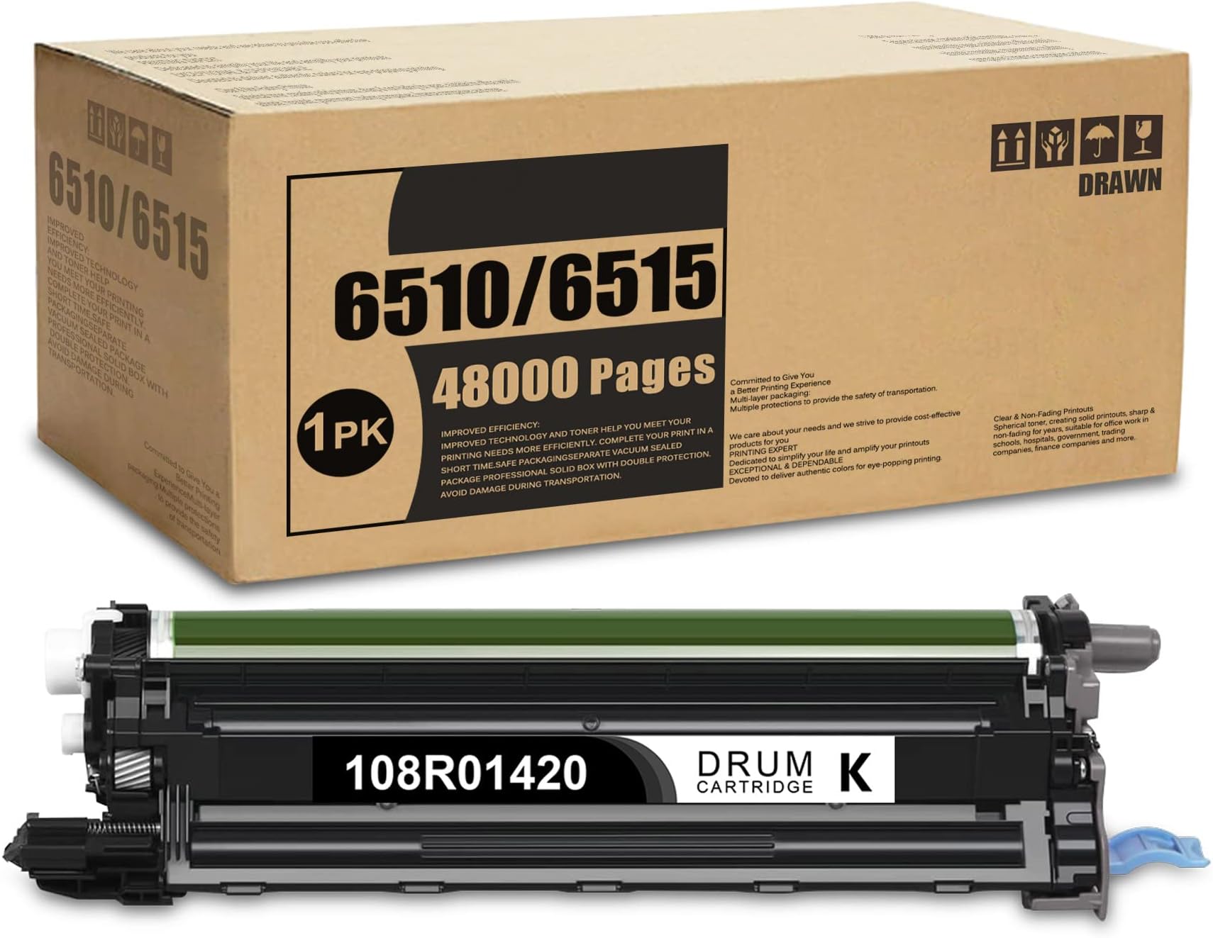 Amazon.com: 6510/6515 Drum Cartridge Replacement for Xerox 108R01420 108R01419 108R01417 ...
