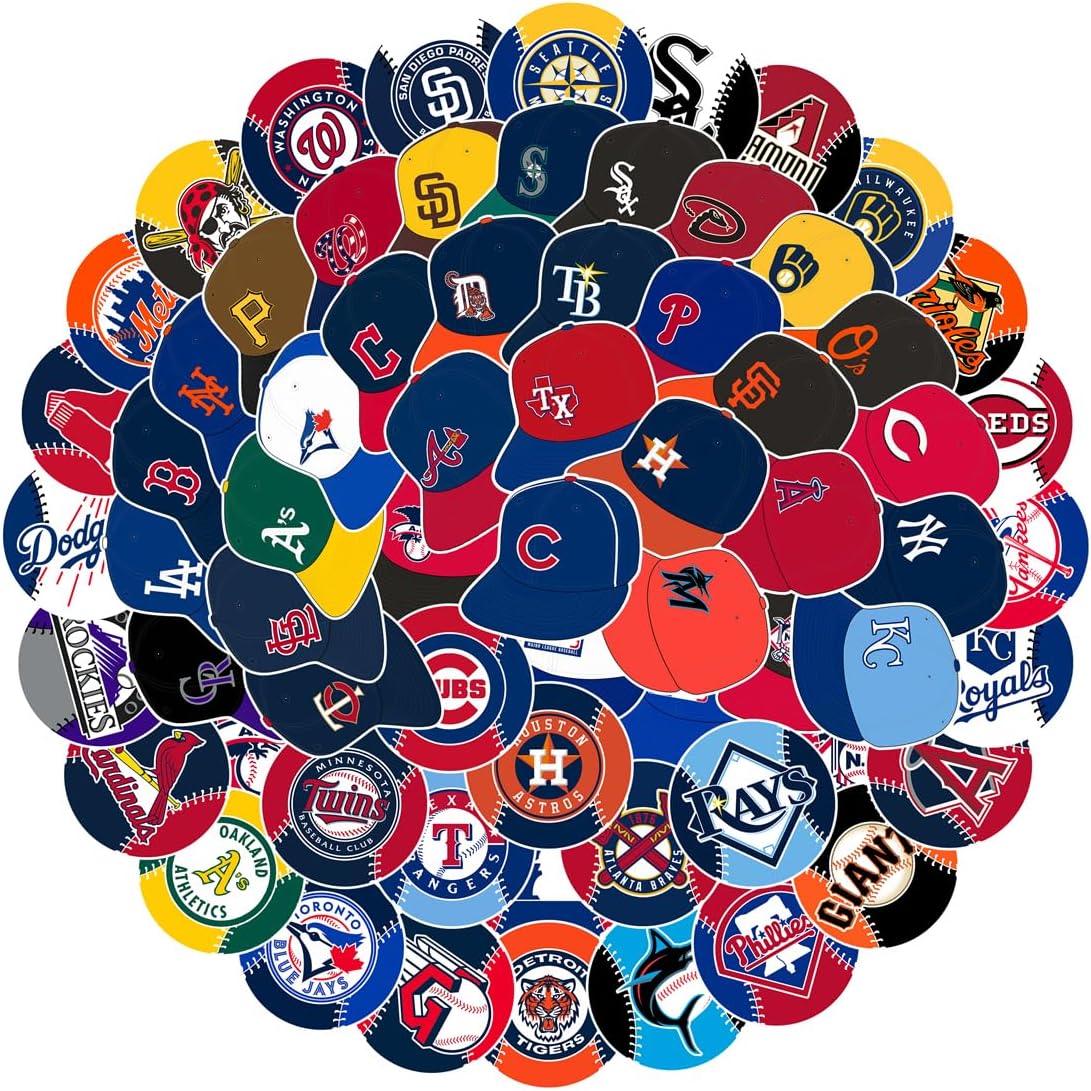 Amazon.com: Aurange 70 pcs Sports Stickers,Baseball Stickers&Baseball ...