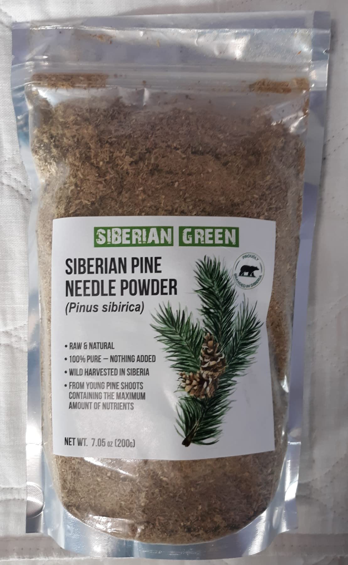 Amazon.com : Siberian Green Pine Needle Tea Loose Powder 200g (7.05oz ...