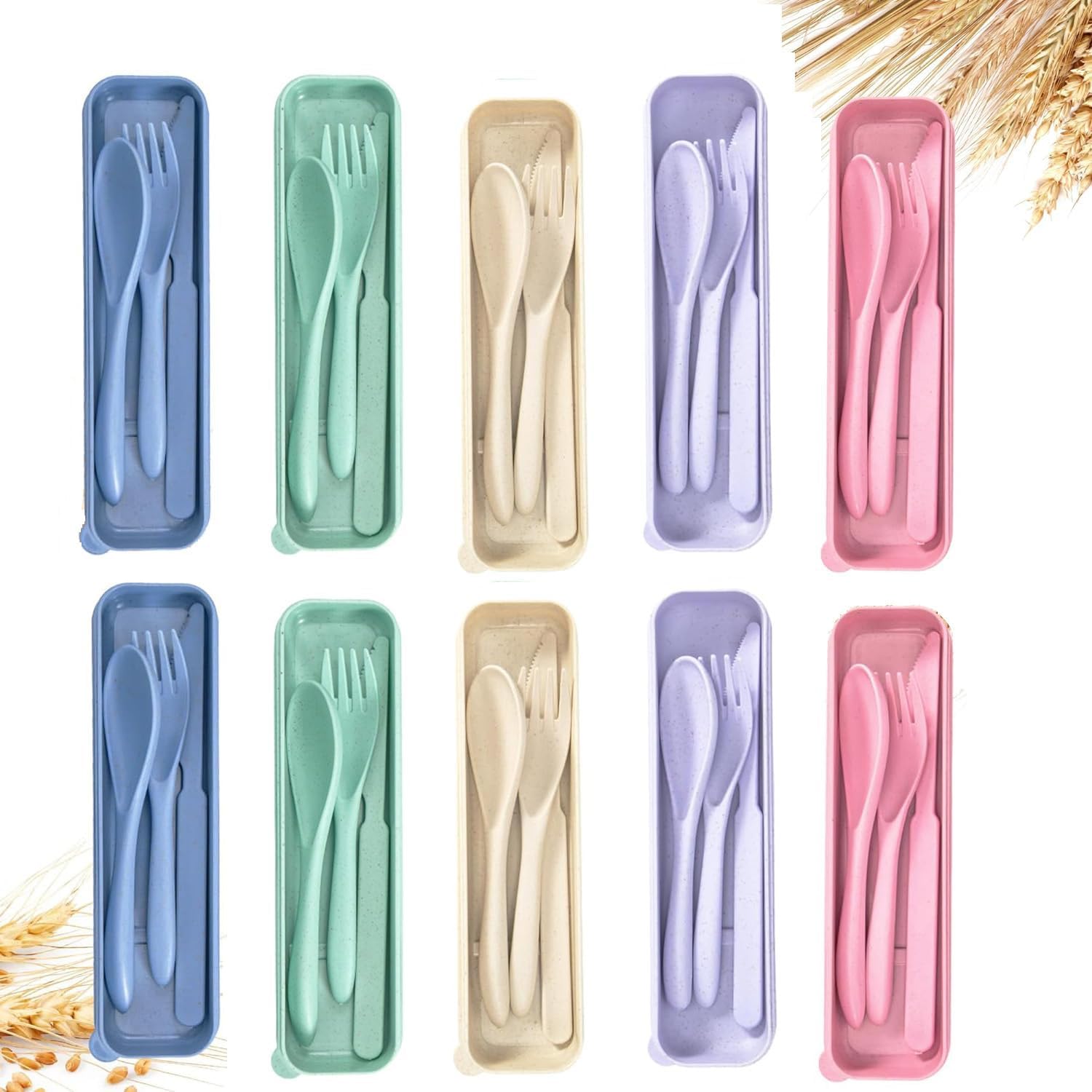 Amazon.com: Skosod Travel Utensils Reusable Utensils with Case Eco ...