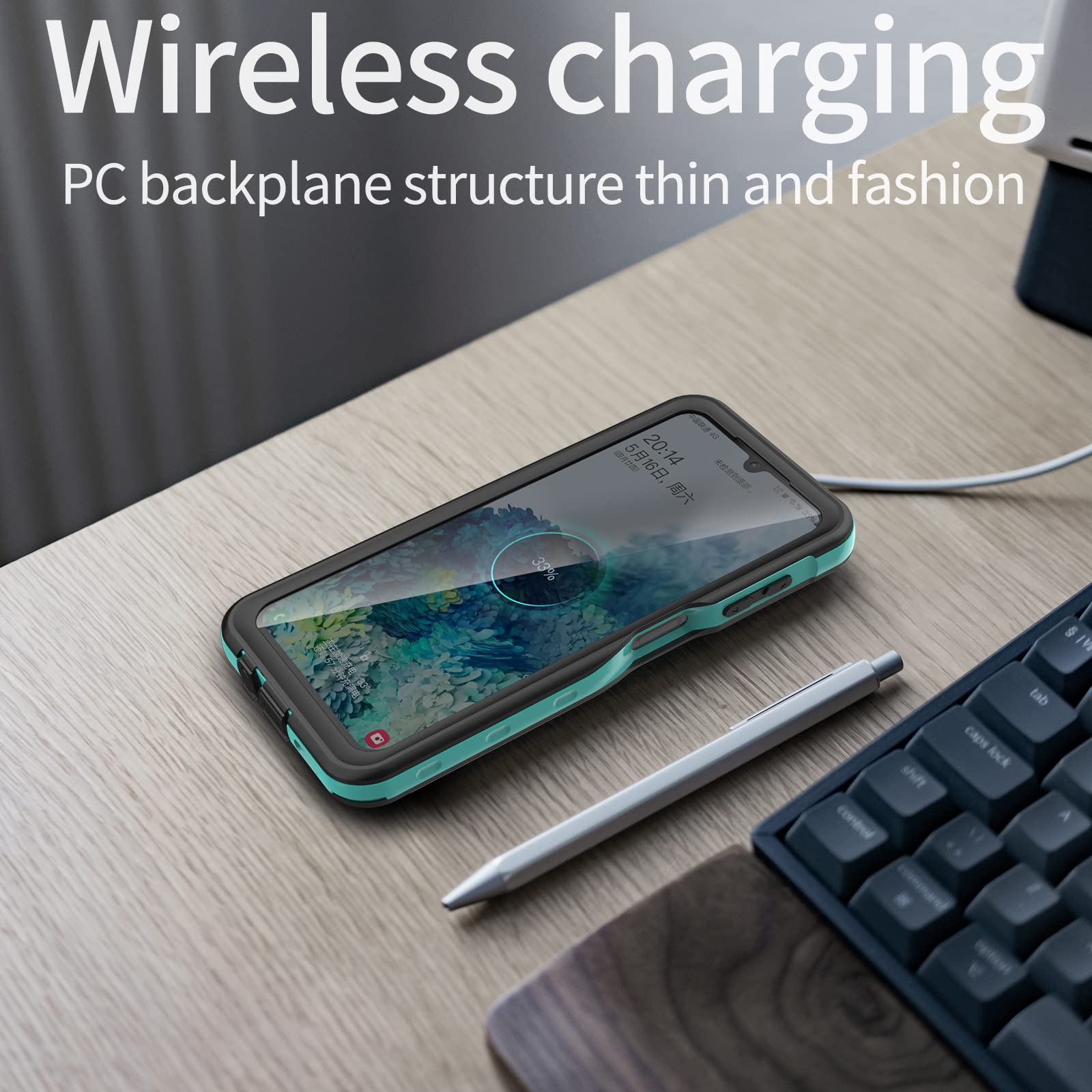 Samsung Galaxy A14 5G Waterproof Case, DOOGE [Support Fingerprint ID ...