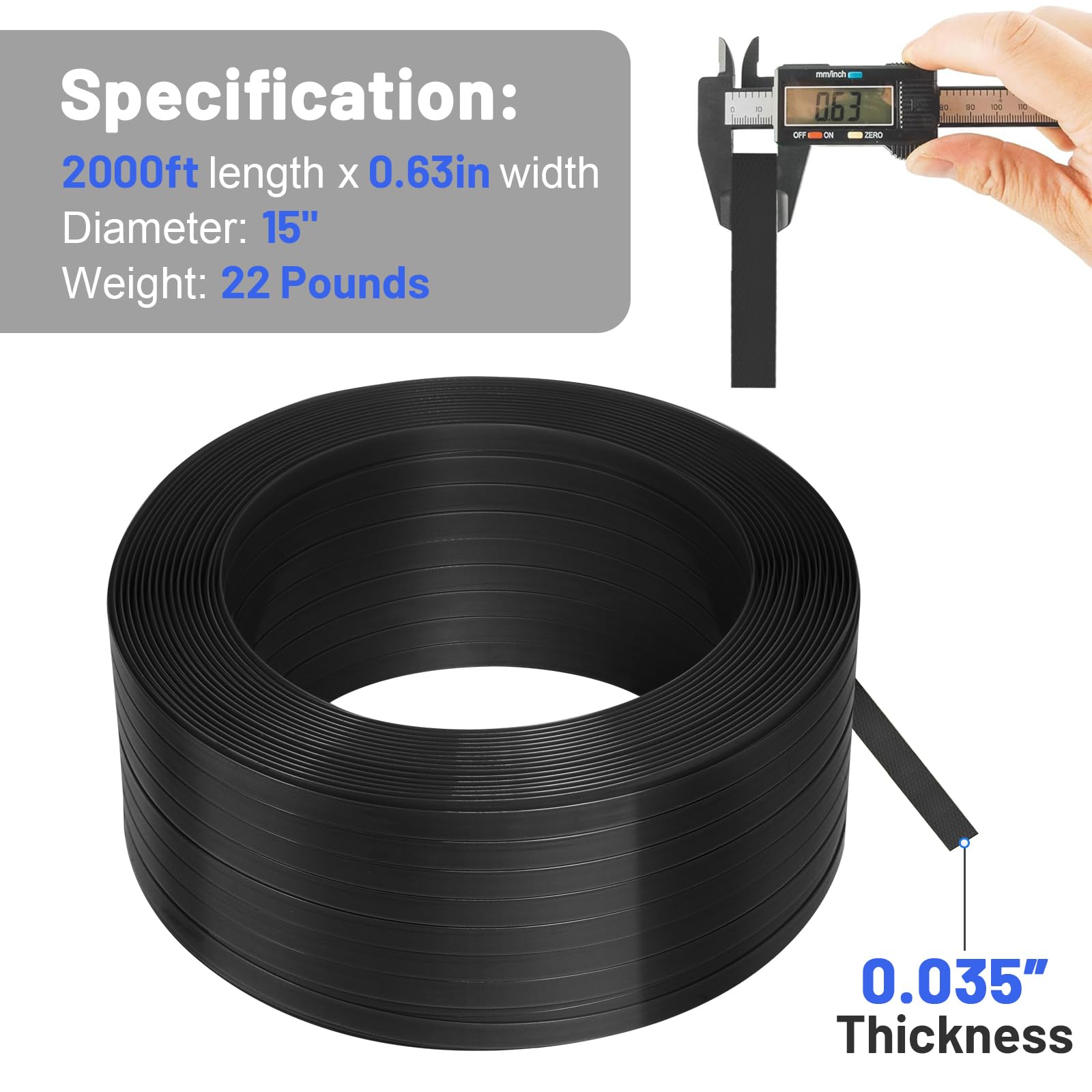 Snapklik.com : Heavy Duty Packaging Strapping Banding Roll - Polyester ...