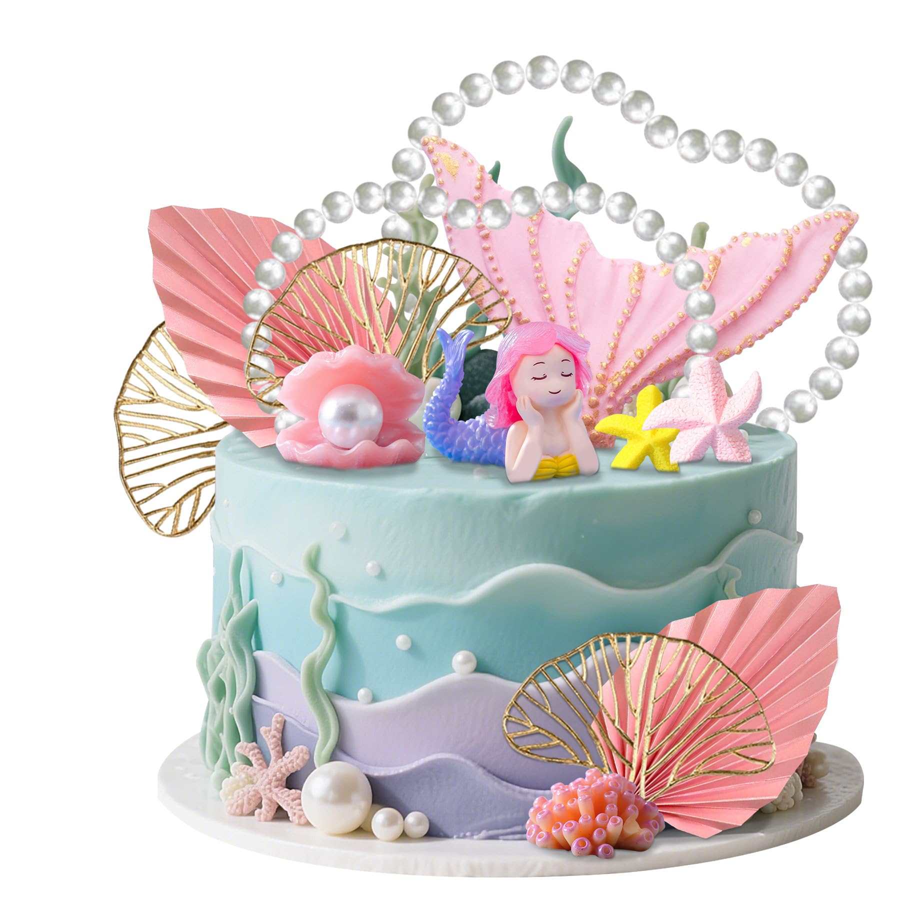 Snapklik.com : Mermaid Cake Topper Under The Sea Cake Decorations ...