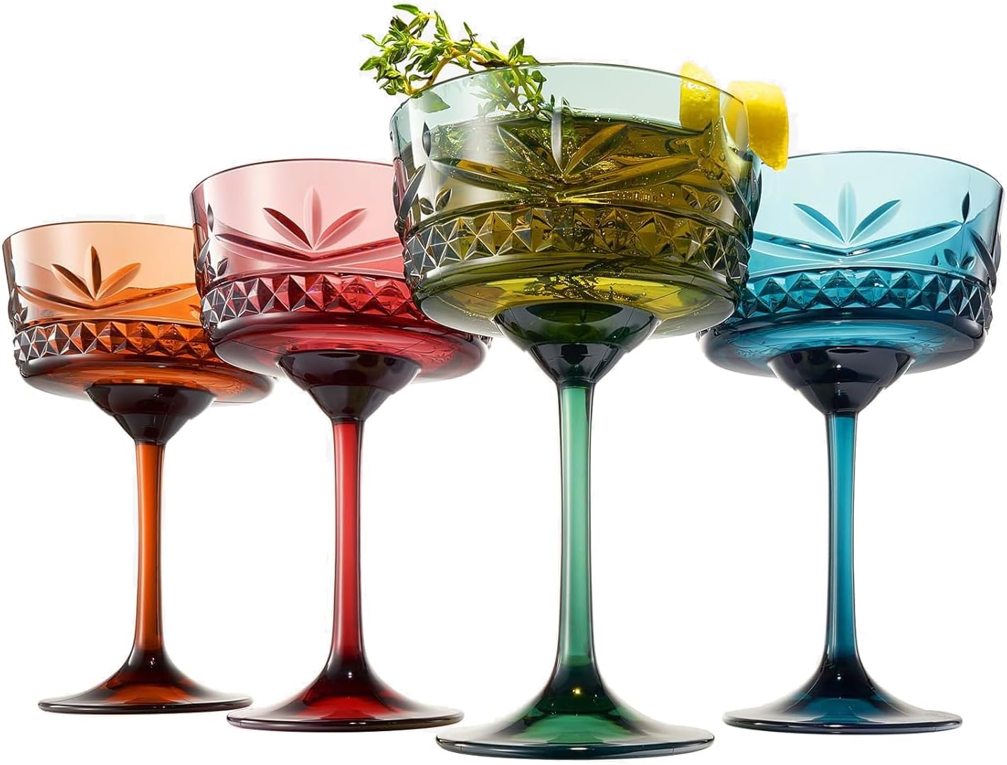 Amazon.com | Khen Shatterproof Tritan Stemmed Cocktail & Martini Coupe ...