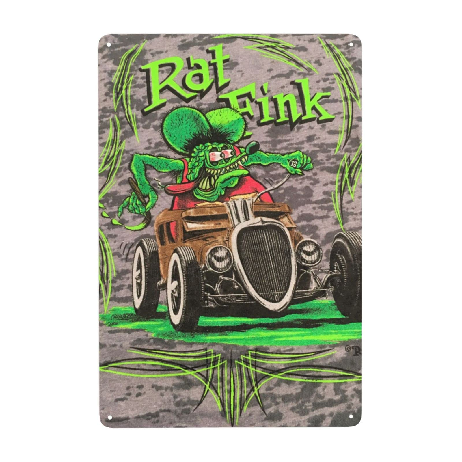 Amazon.com : Decor Rat Fink Vintage Tin Sign Metal Painting Decorative ...
