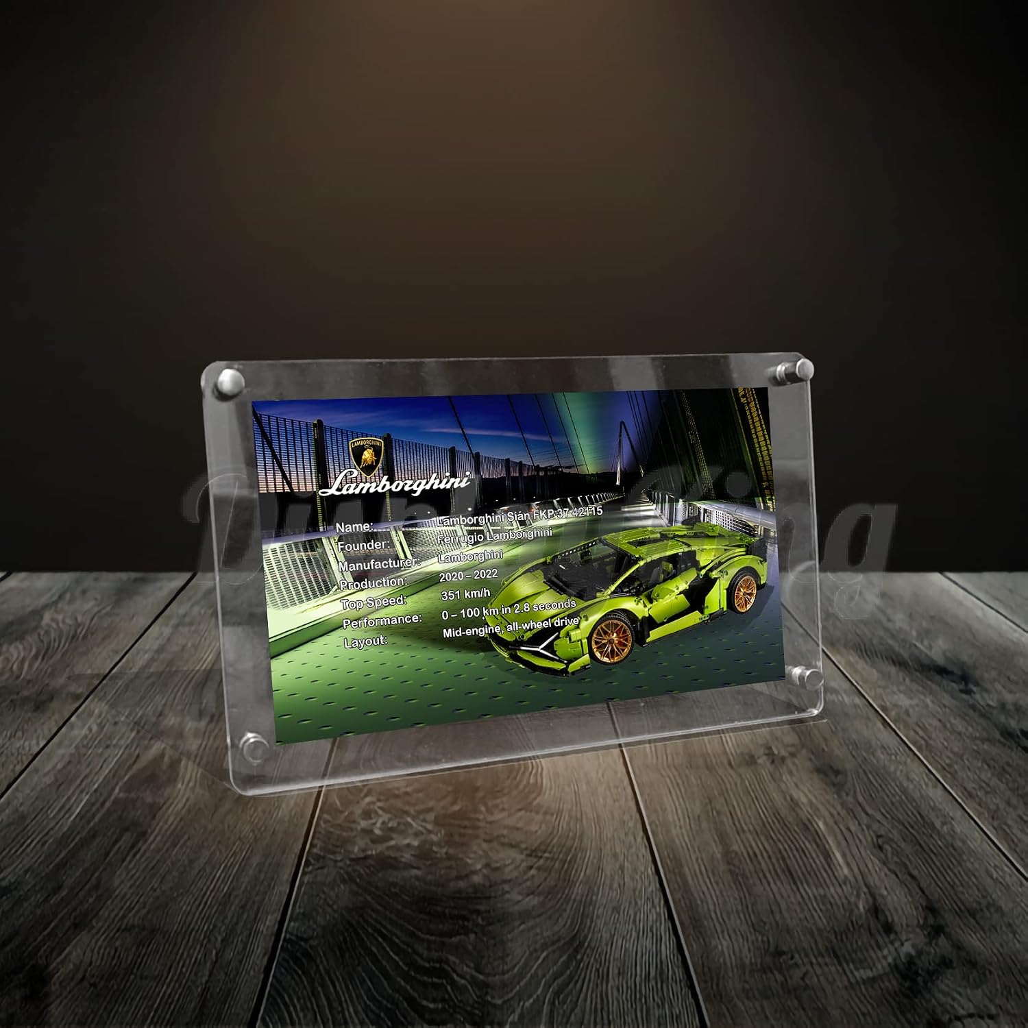 Amazon.com: Acrylic Display Photo Frame for Lego Lamborghini Sian FKP ...