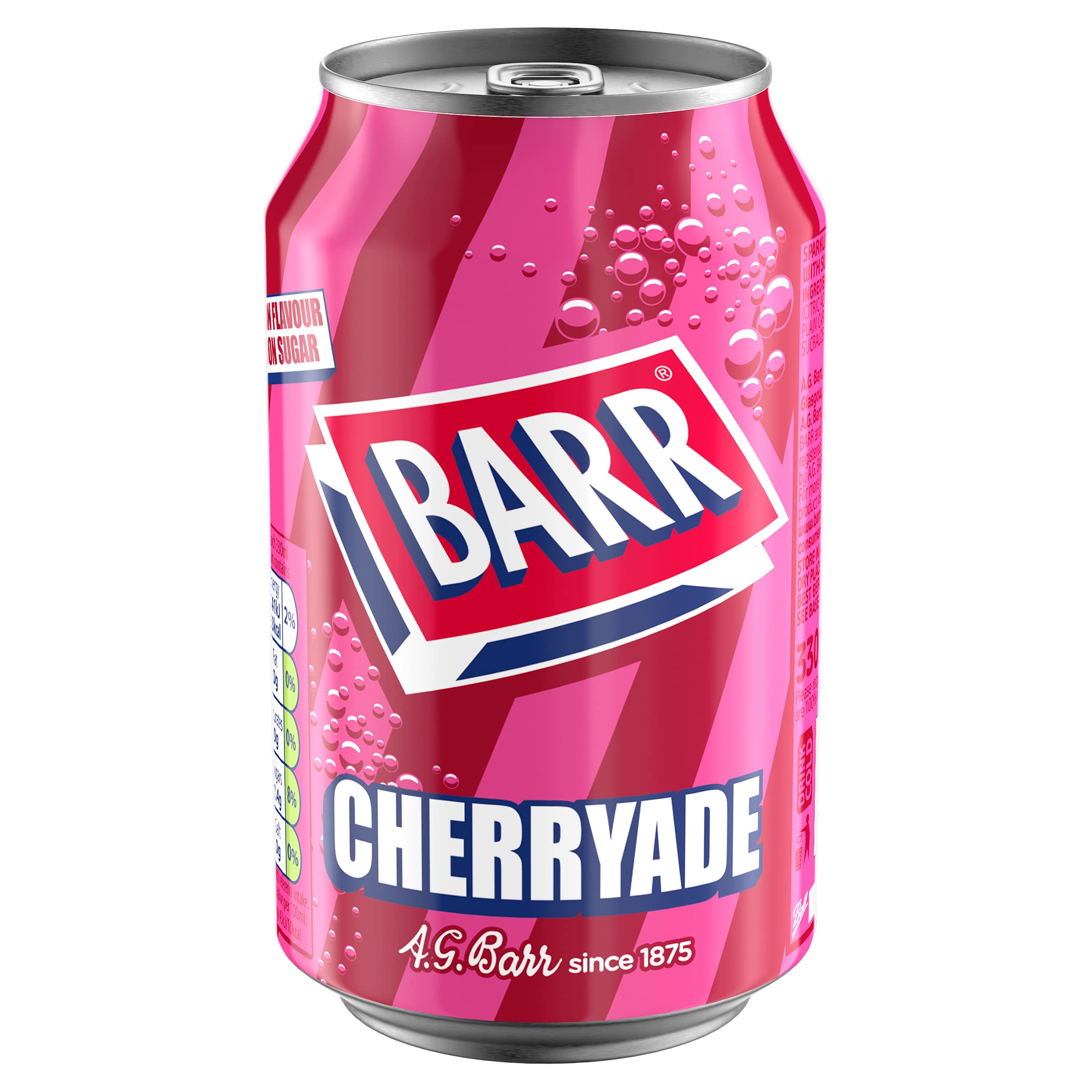 BARR Cherryade | 24 x 330ml Cans | A Fizzy Drink for Everyone | Fizzing ...