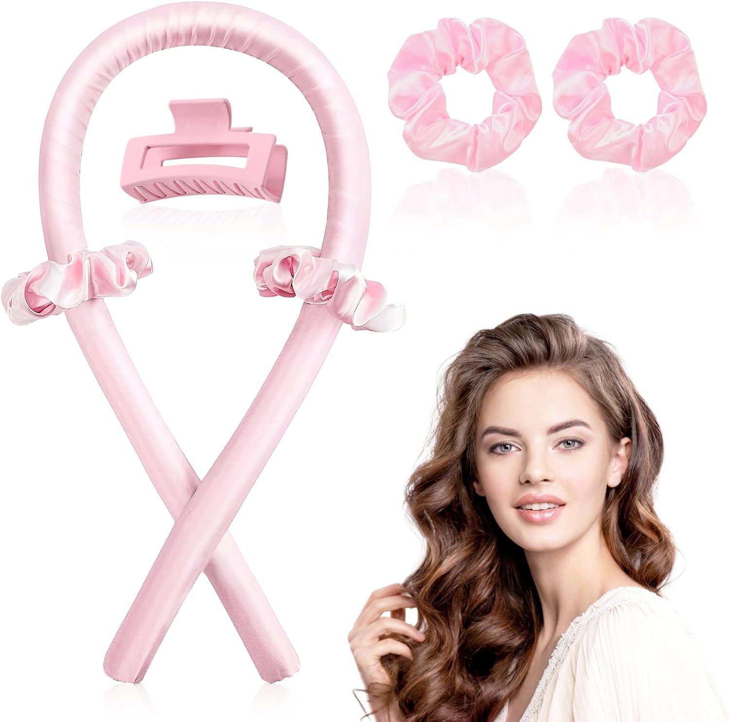 Heatless Curlers Headband No Heat Hair curler Rod For sleeping Overnight curls headband Heatless ...