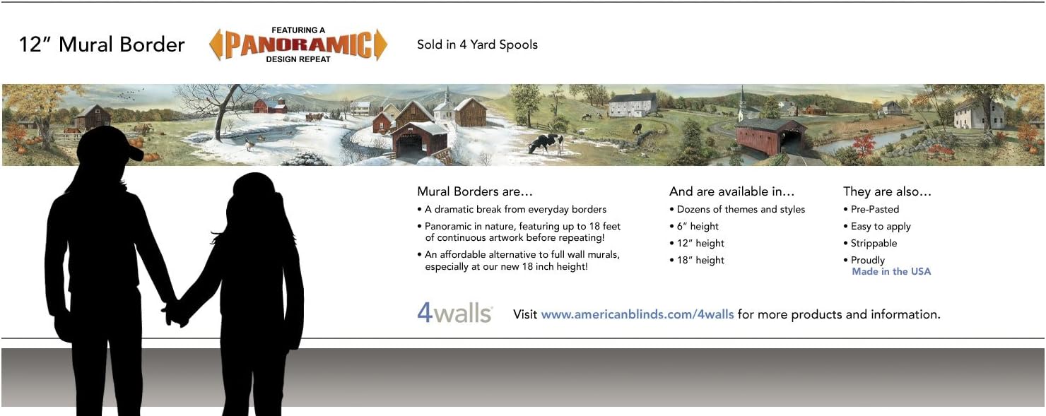 Amazon.com: SCENIC MURAL BORDERS Wallpaper -CB3070B Wallpaper : Tools ...
