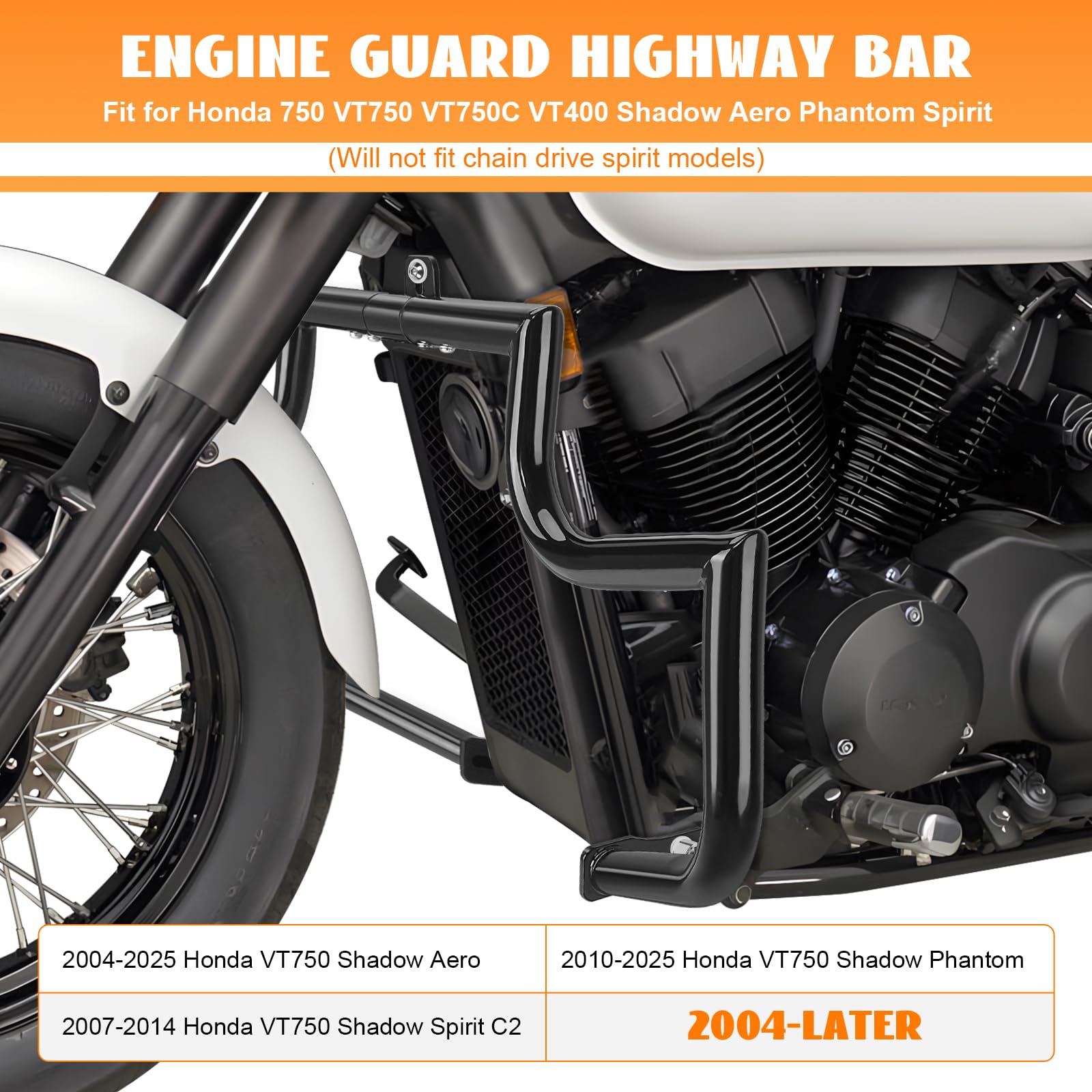 Snapklik.com : Crash Bar Engine Guard Front Highway Flat-Out Bars For ...