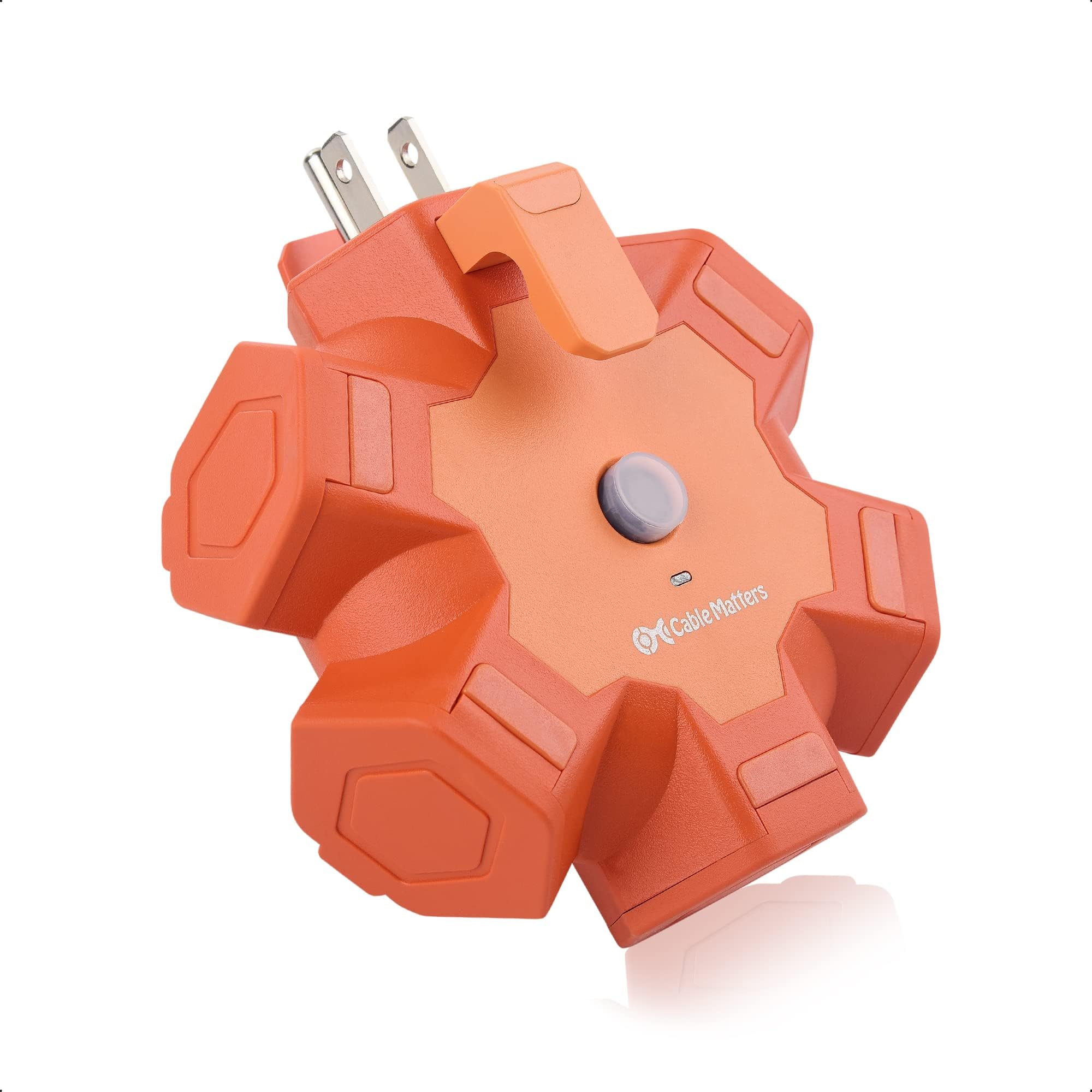 Cable Matters UL Listed Hexagonal 5-Outlet Outdoor Extension Cord Power ...