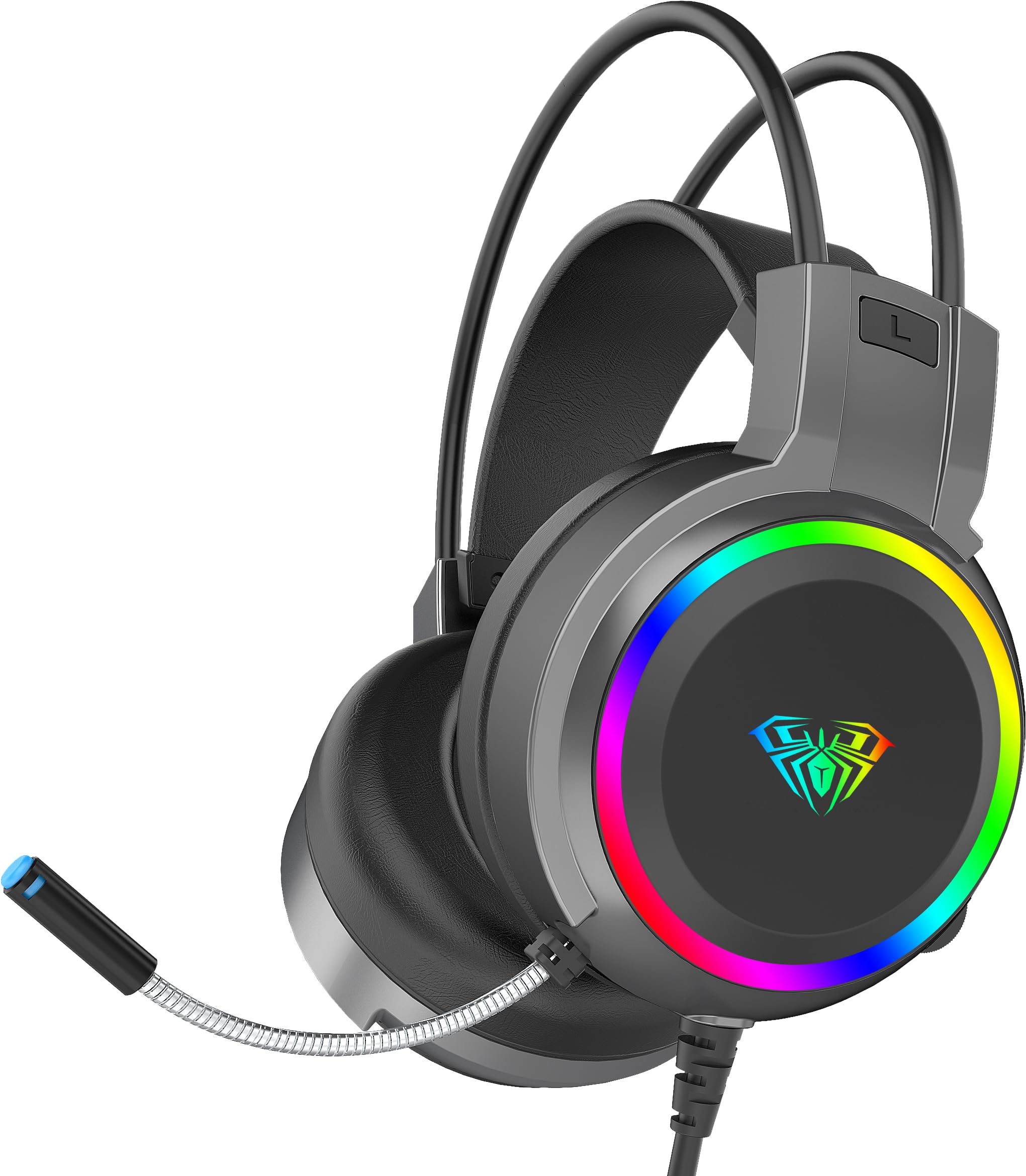 AULA S608 Wired Gaming Headset | RGB Lighting Effect with Stereo Sound ...