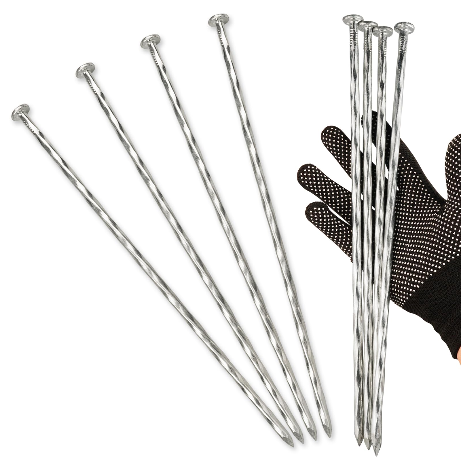 Amazon.com : EISENSP Extra-Long 14 Inch Landscape Stakes - Heavy Duty ...