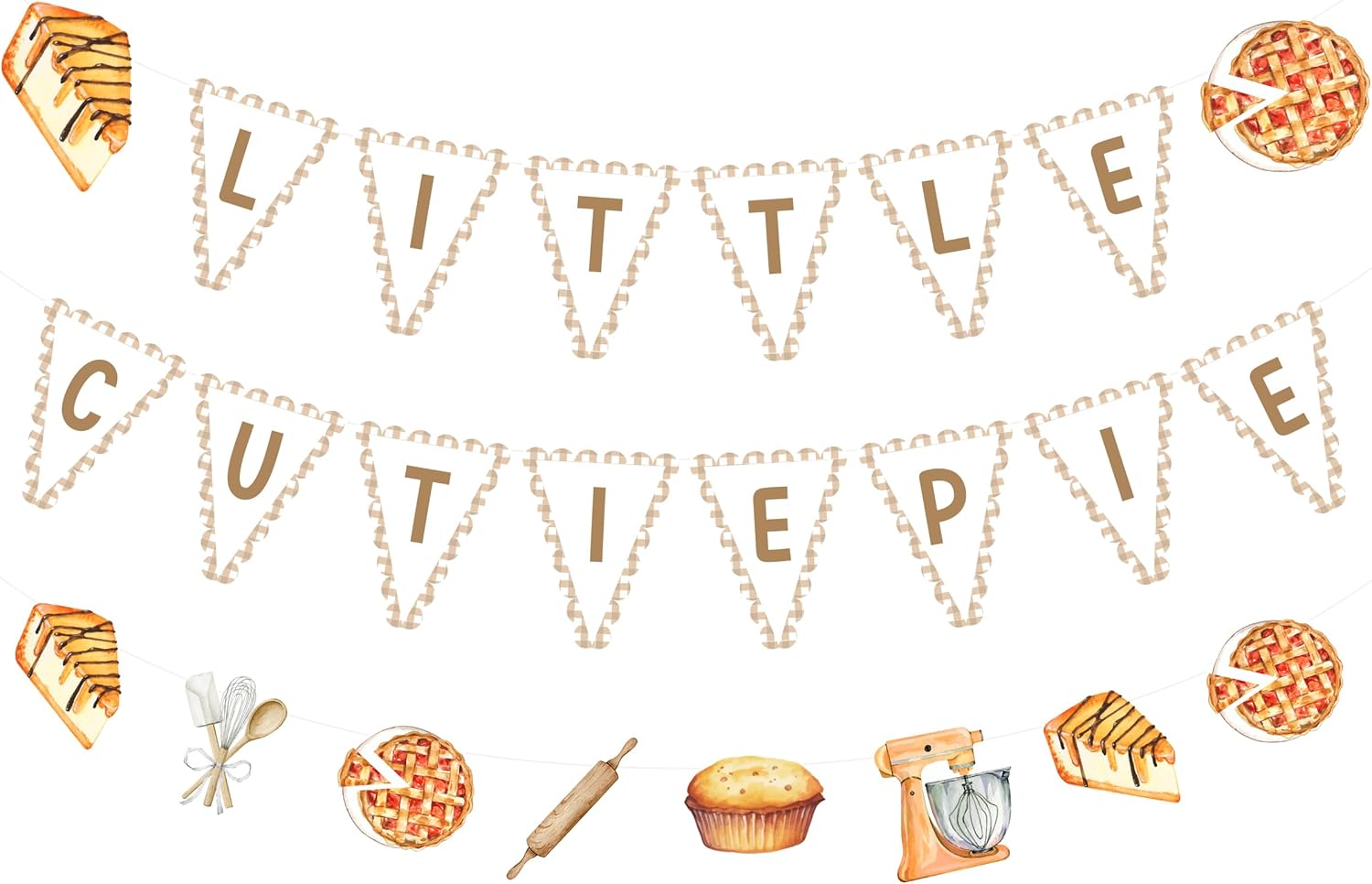 Amazon.com: Balterever Little Cutie Pie Baby Shower Decorations Cutie ...