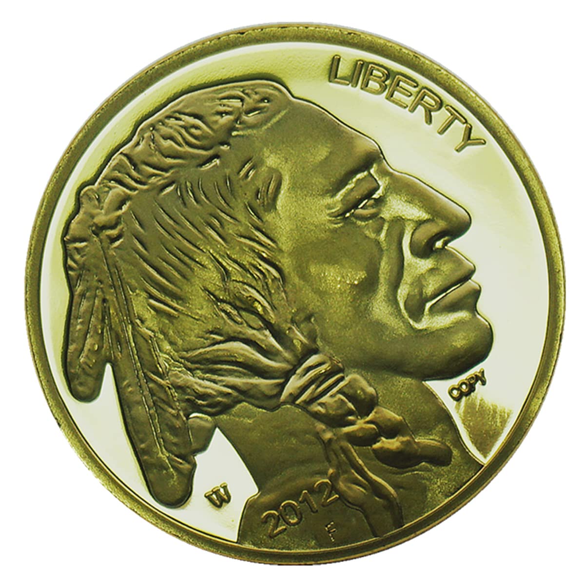 Buy 2012 US $50 commemorative coin Indian gold coin American bull coin ...