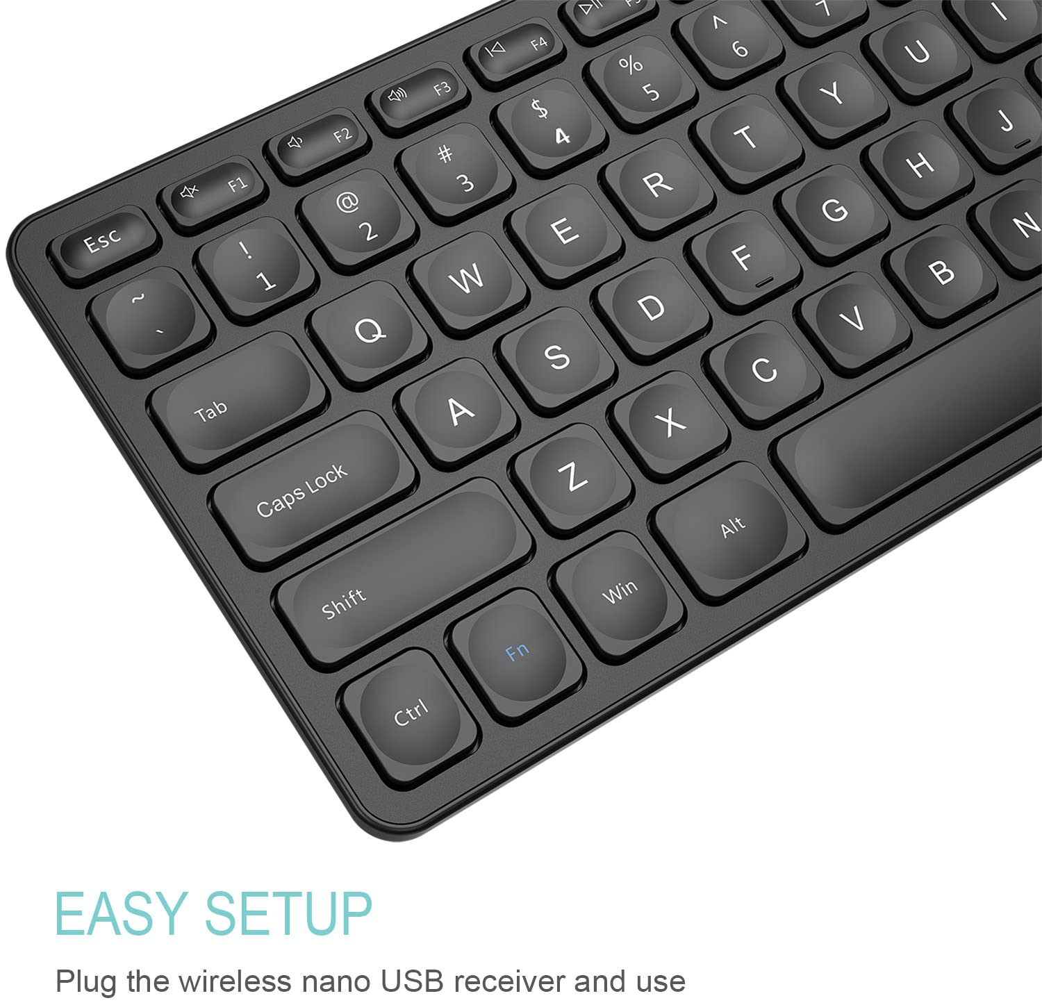Snapklik.com : Arteck 2.4G Wireless Keyboard Ultra Slim Full Size Keyboard