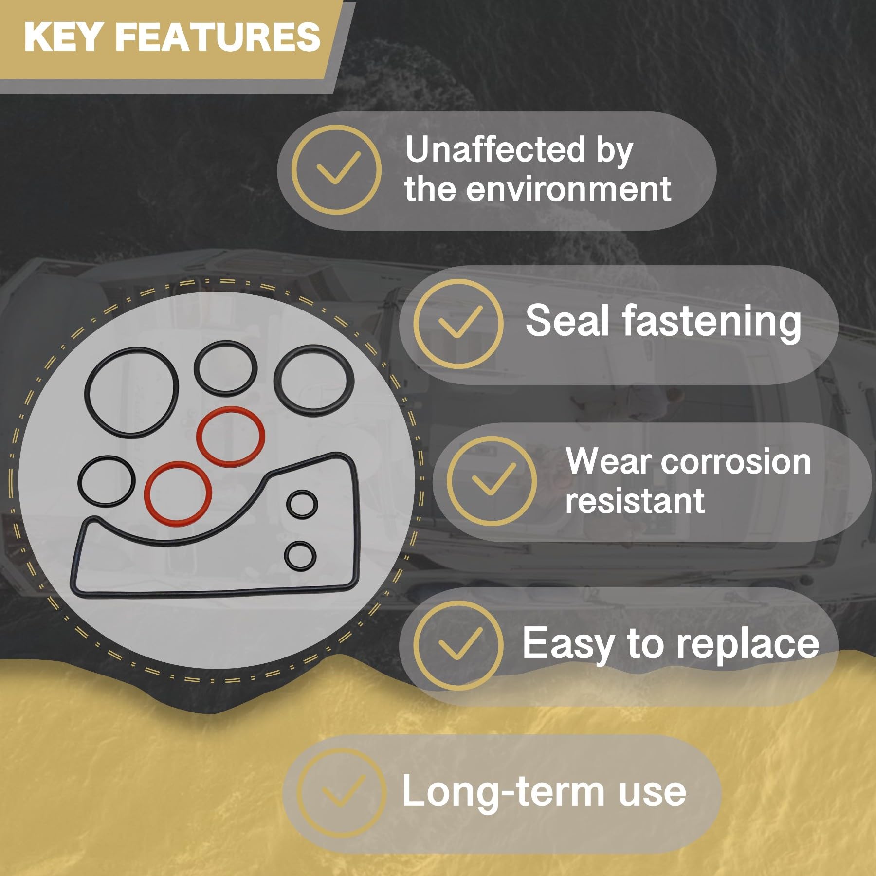 Snapklik.com : 16755Q1 Bell Housing Installation Gasket Kit For ...