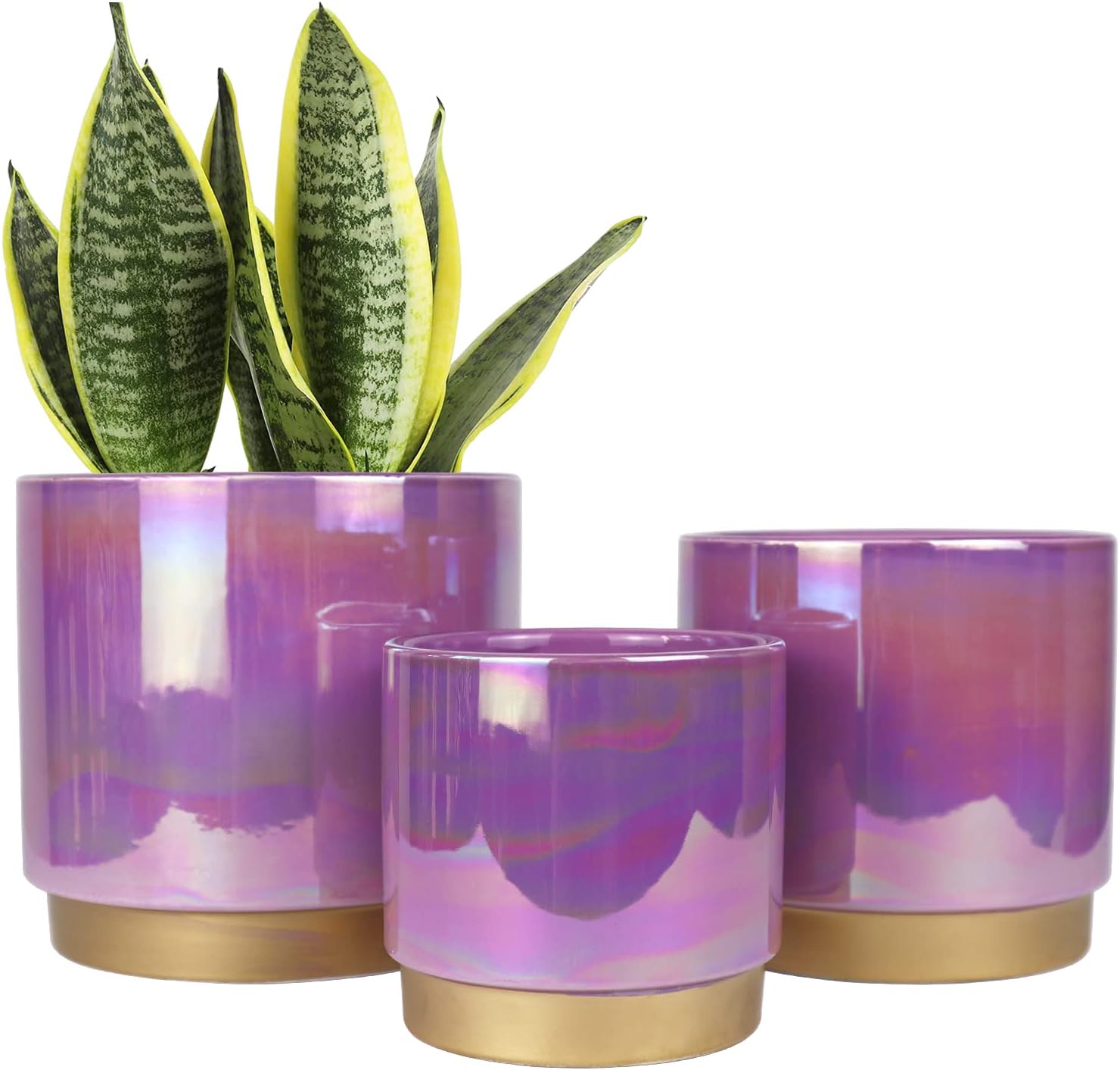 Amazon.com : Better-way Purple Flower Pot 6 inch Planters for Indoor ...
