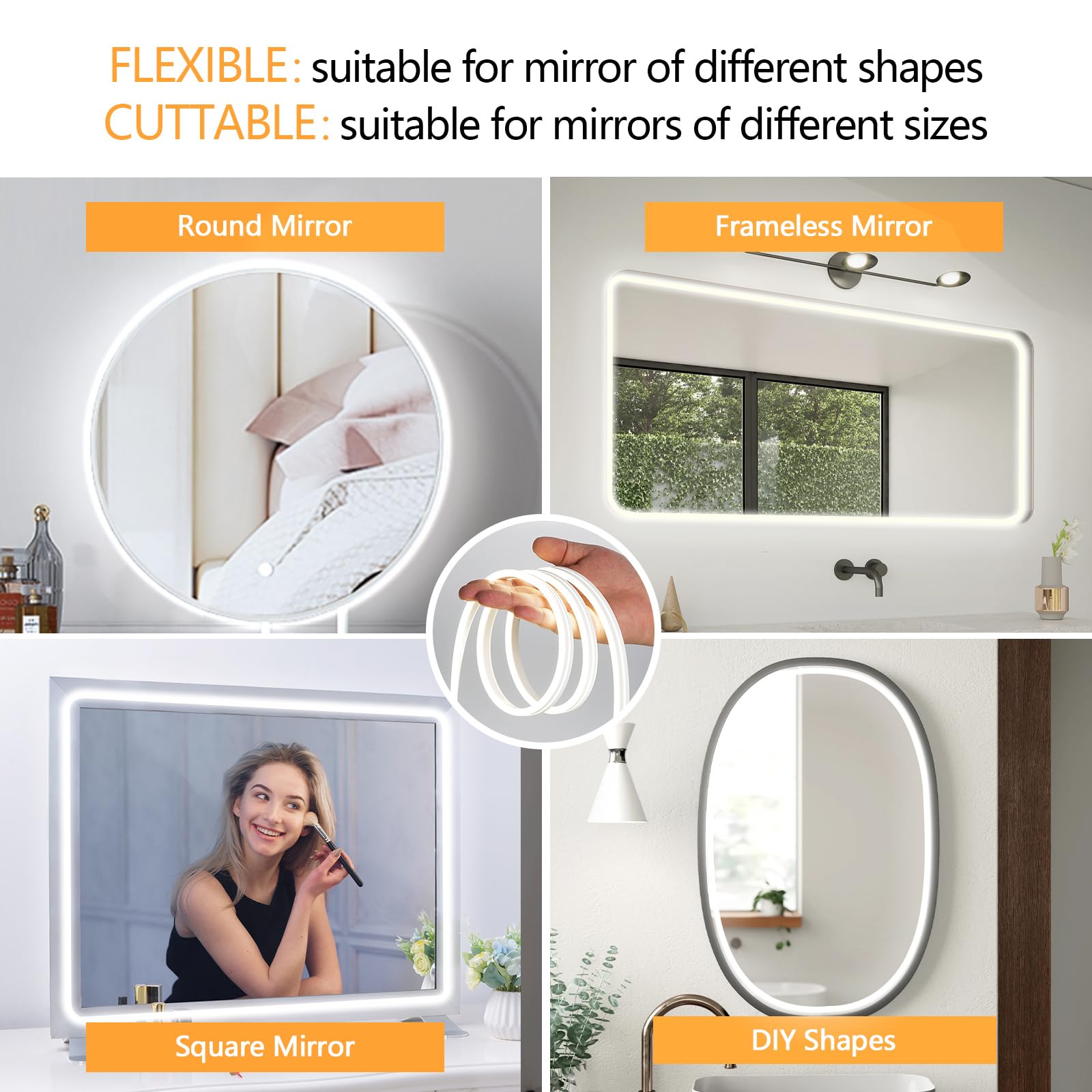 String Lighting Vanity Mirror For Table LED Vanity Mirror Lights For