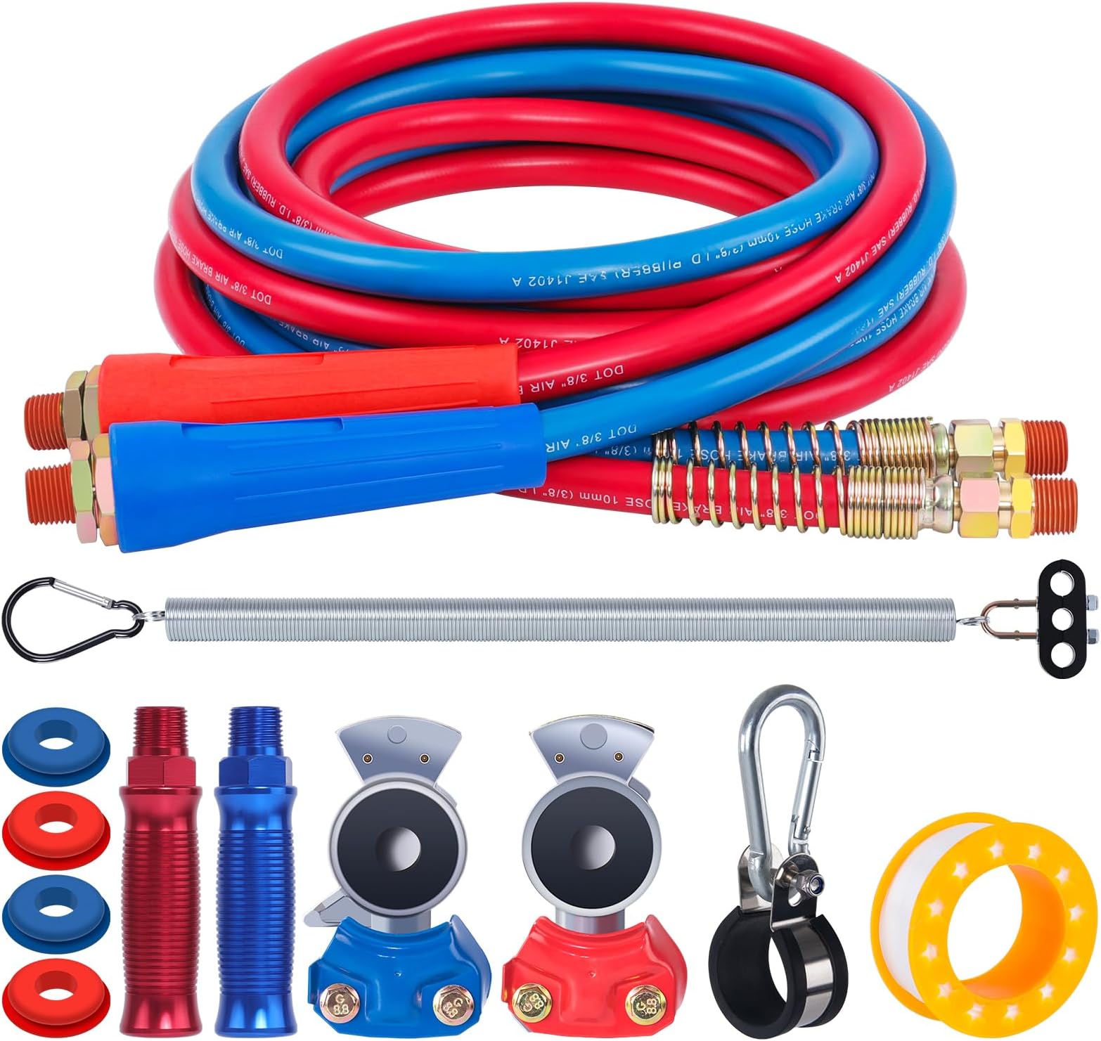 Amazon.com: CheeMuii 15 FT Semi Truck Air Line Hose Assembly with ...