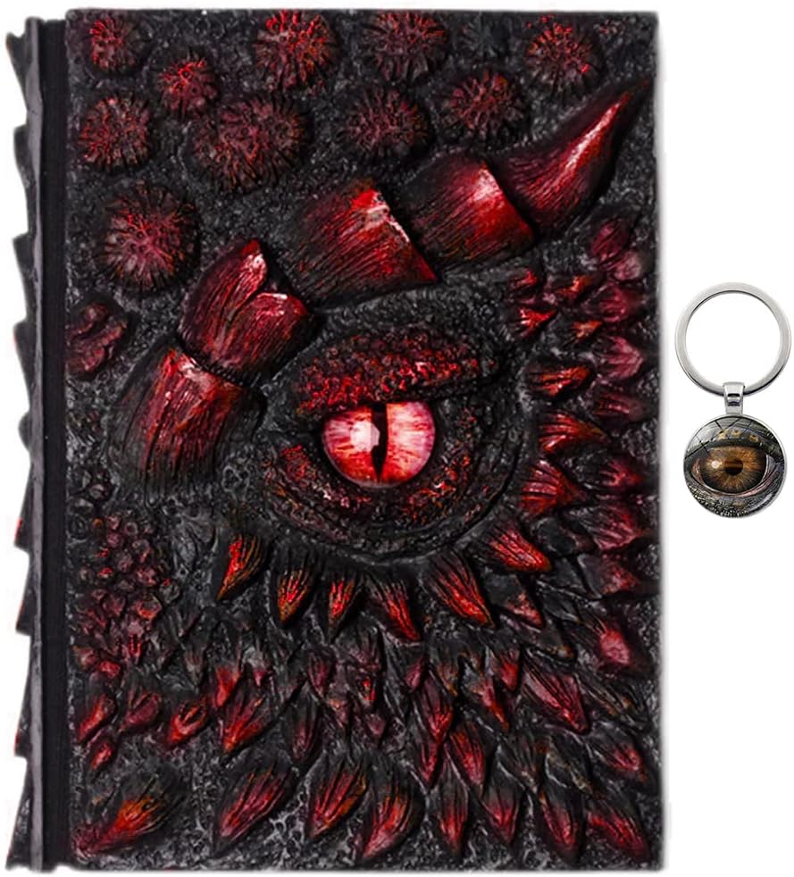 Amazon.com : Dragon Secret Journal 3D Dragon Embossed Engraving Writing ...