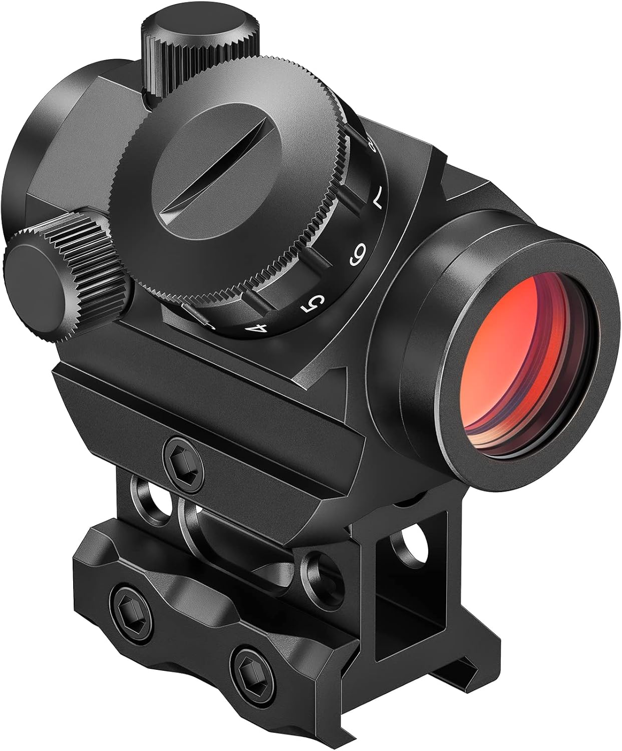 EZshoot 1x25mm 2MOA Red Dot Sight with 1 inch 20mm Riser Mount for ...