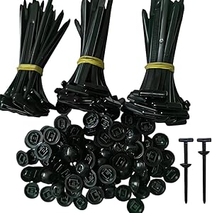 Amazon.com: Nylon Universal Cable Tie Buckle, Heavy Duty Self-Locking Zip Ties Holder with Pin ...