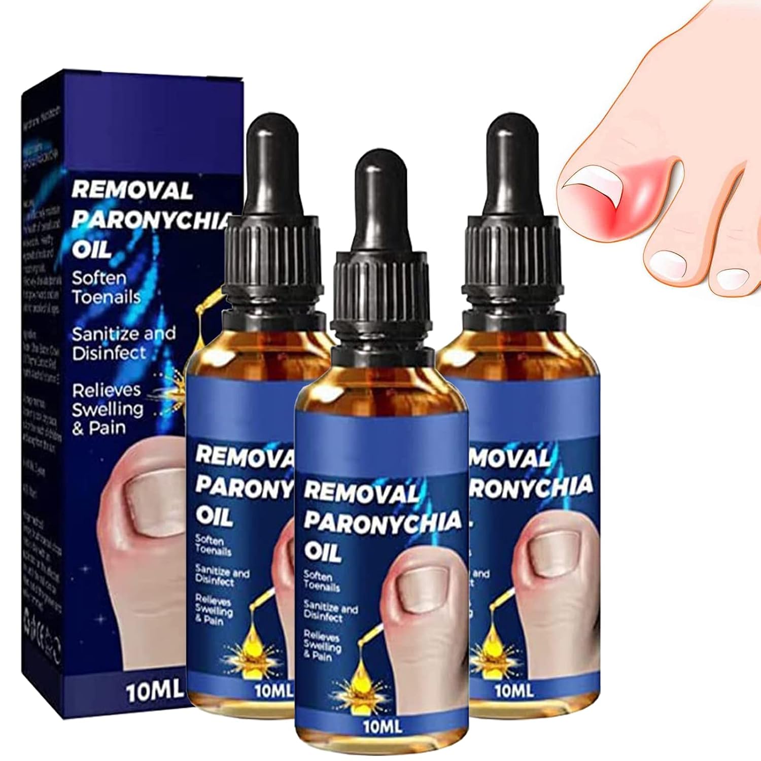Amazon.com : 3 Pcs German Toenailcare Removal Paronychia Oil,Paronychia ...