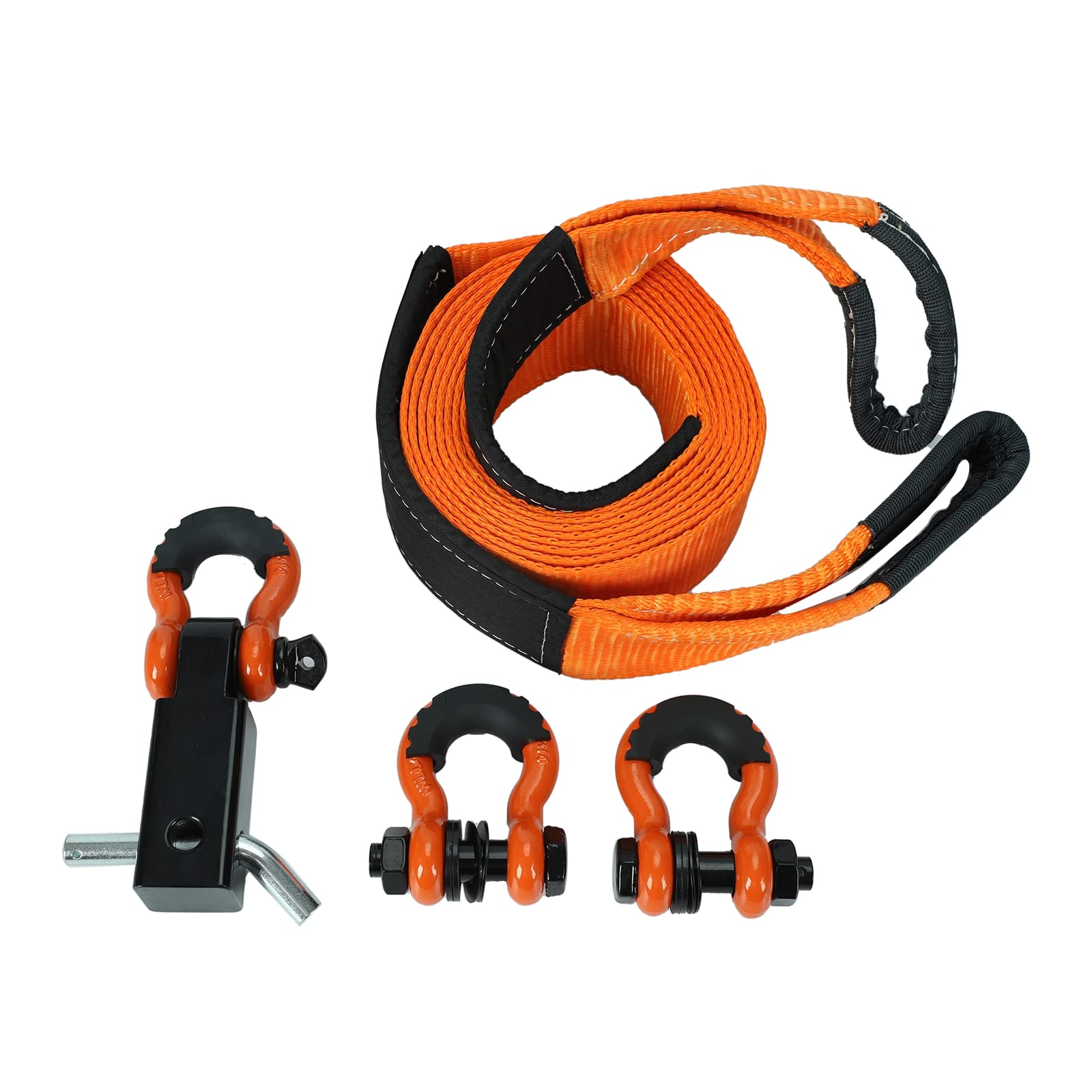 Snapklik.com : Gooeap Heavy Duty Tow Strap Recovery Kit 3" X 30ft ...