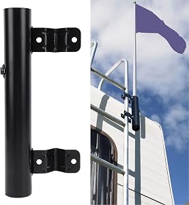 Amazon.com : 12 Inch RV Ladder Mounted Flagpole Holder, Heavy Duty ...