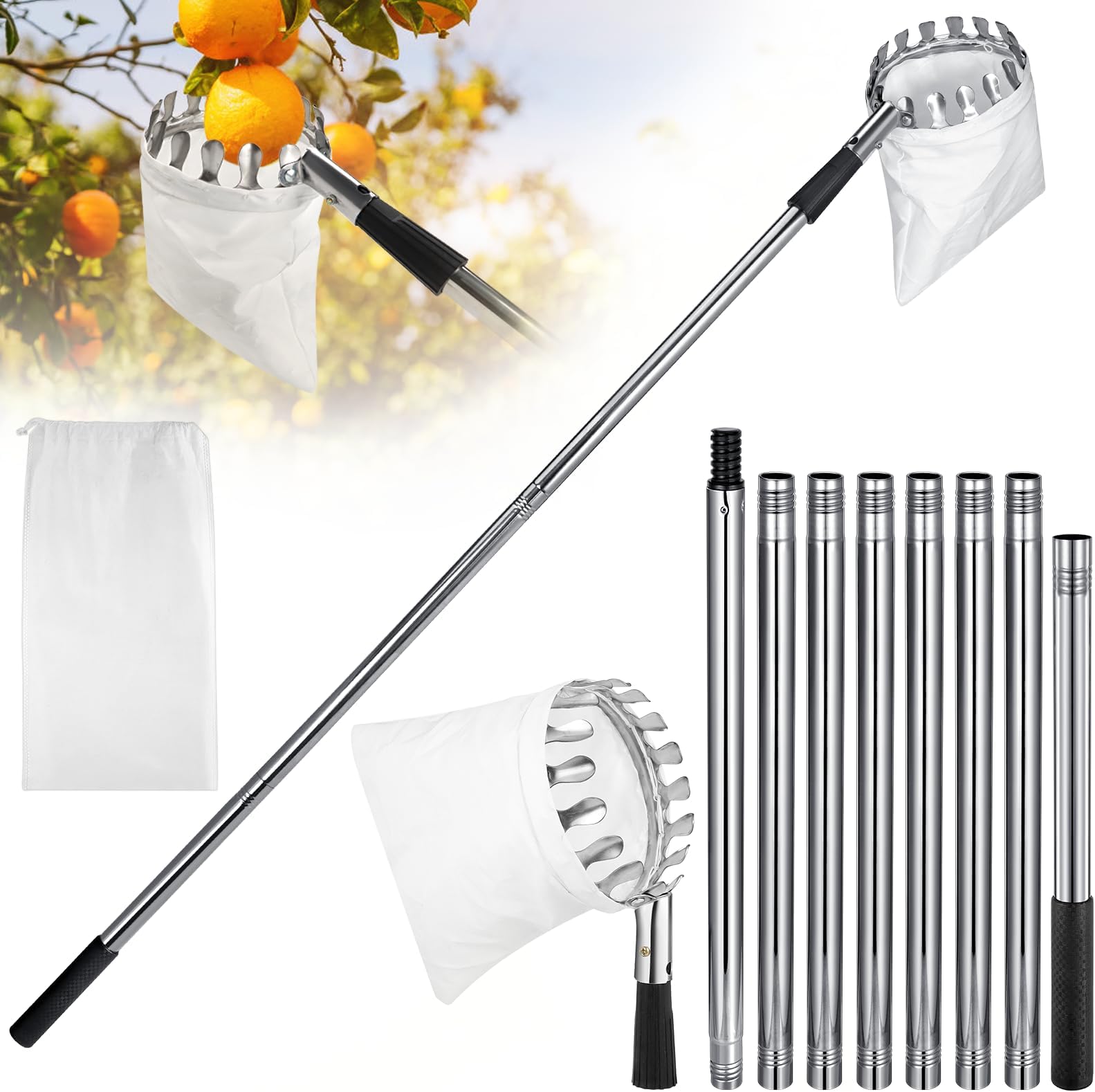 Amazon.com : STARRICH Fruit Picker Head Basket or Fruit Picking Tools ...