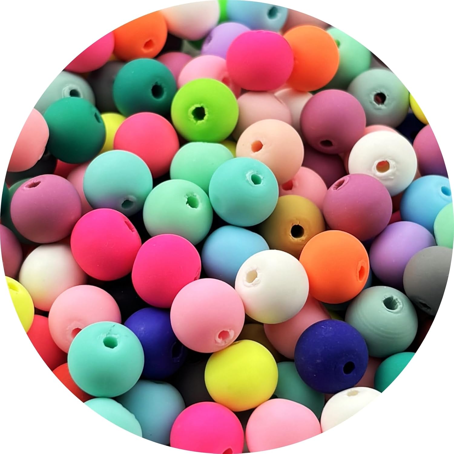 Amazon.com: Pinhoollgo 200pcs 6mm Polymer Clay Round Spacer Heishi ...