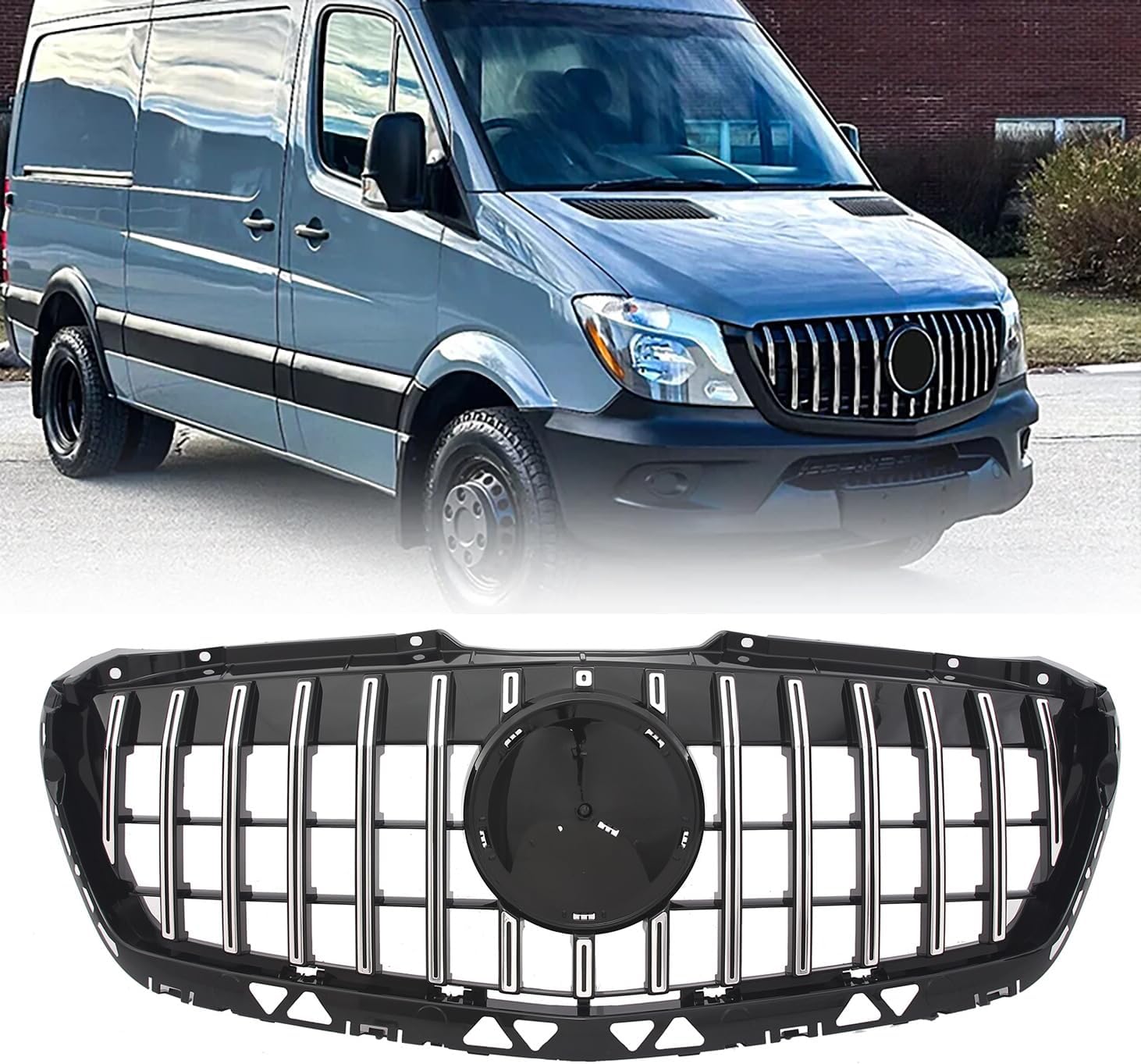 Front Grille Compatible with 2014-2018 Mercedes Benz Sprinter 1500 2500 ...