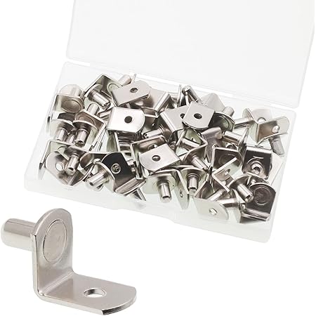 Amazon.com: Shelf Support Pegs 60pcs L-Shaped Clips 6mm /0.24inch Shelf ...