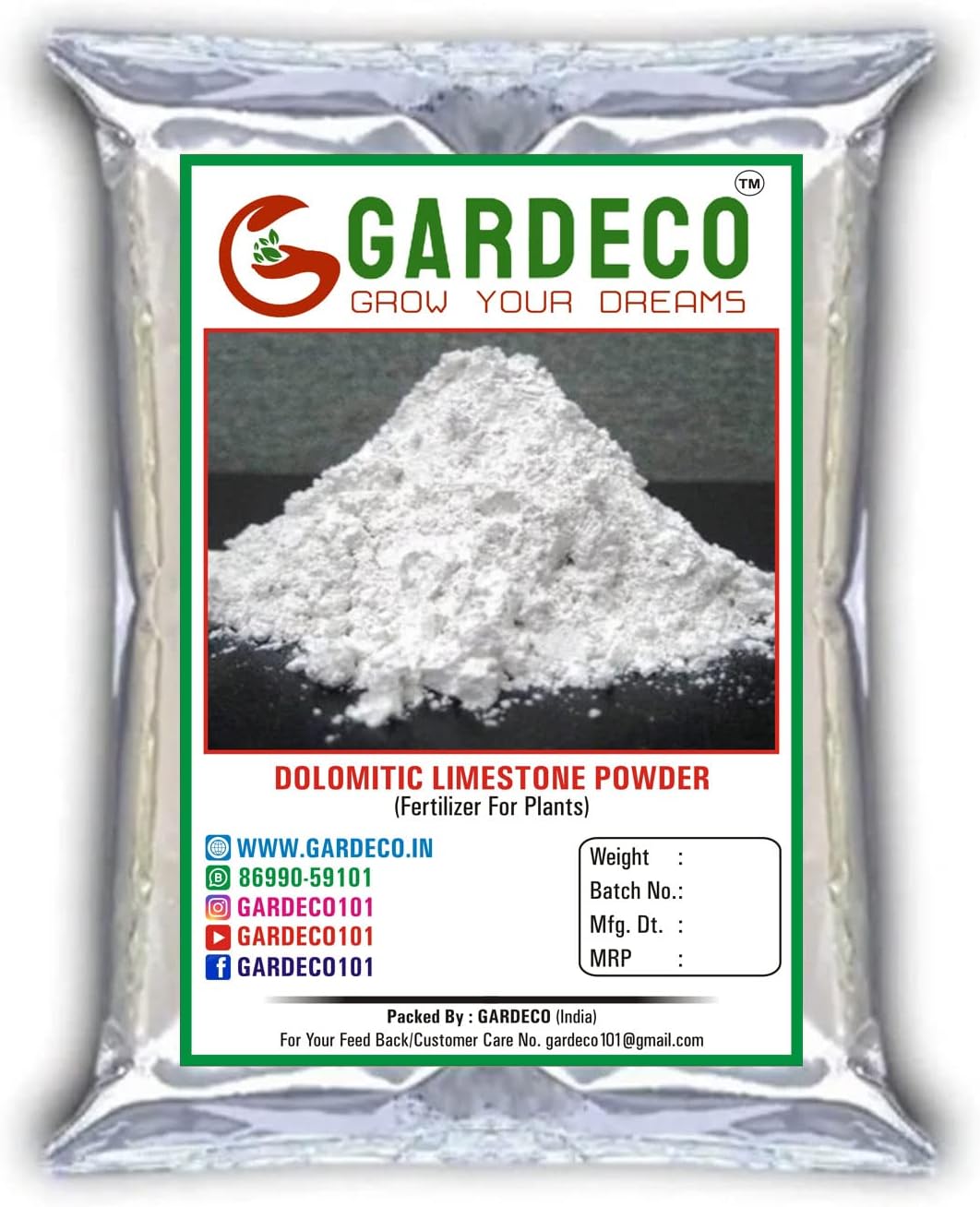 Shehri Kissan The Urban Farmers ® Dolomite Garden Limestone Powder ...