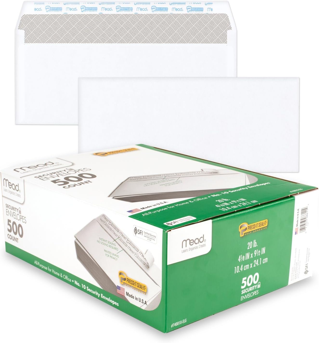 Amazon.com : Quality Park, #10 Security Tinted Envelopes, Redi-Strip ...